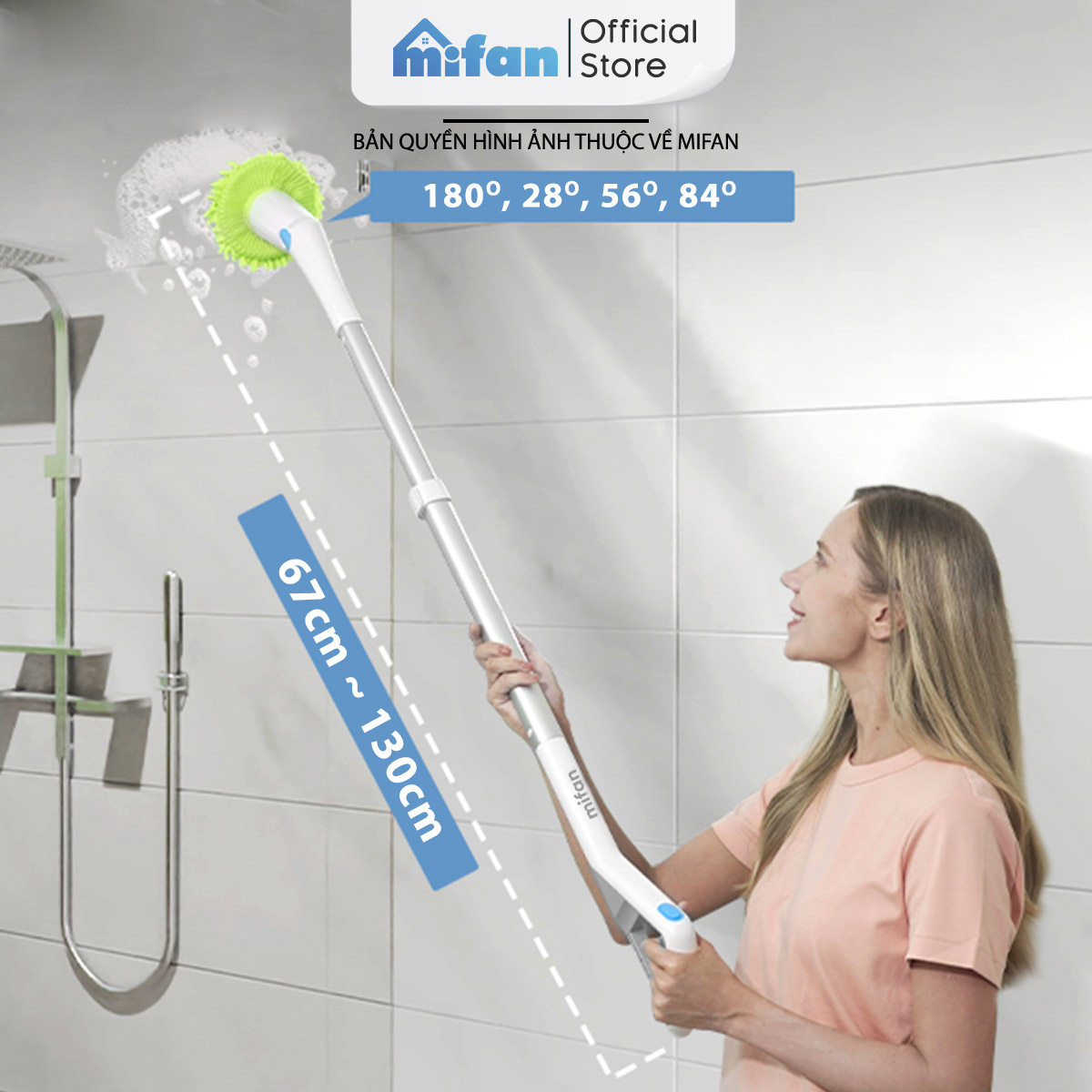 Chổi Cọ Điện Đa Năng Mifan C3 - Công suất 84W, Chống nước IPX7, Pin sạc ...