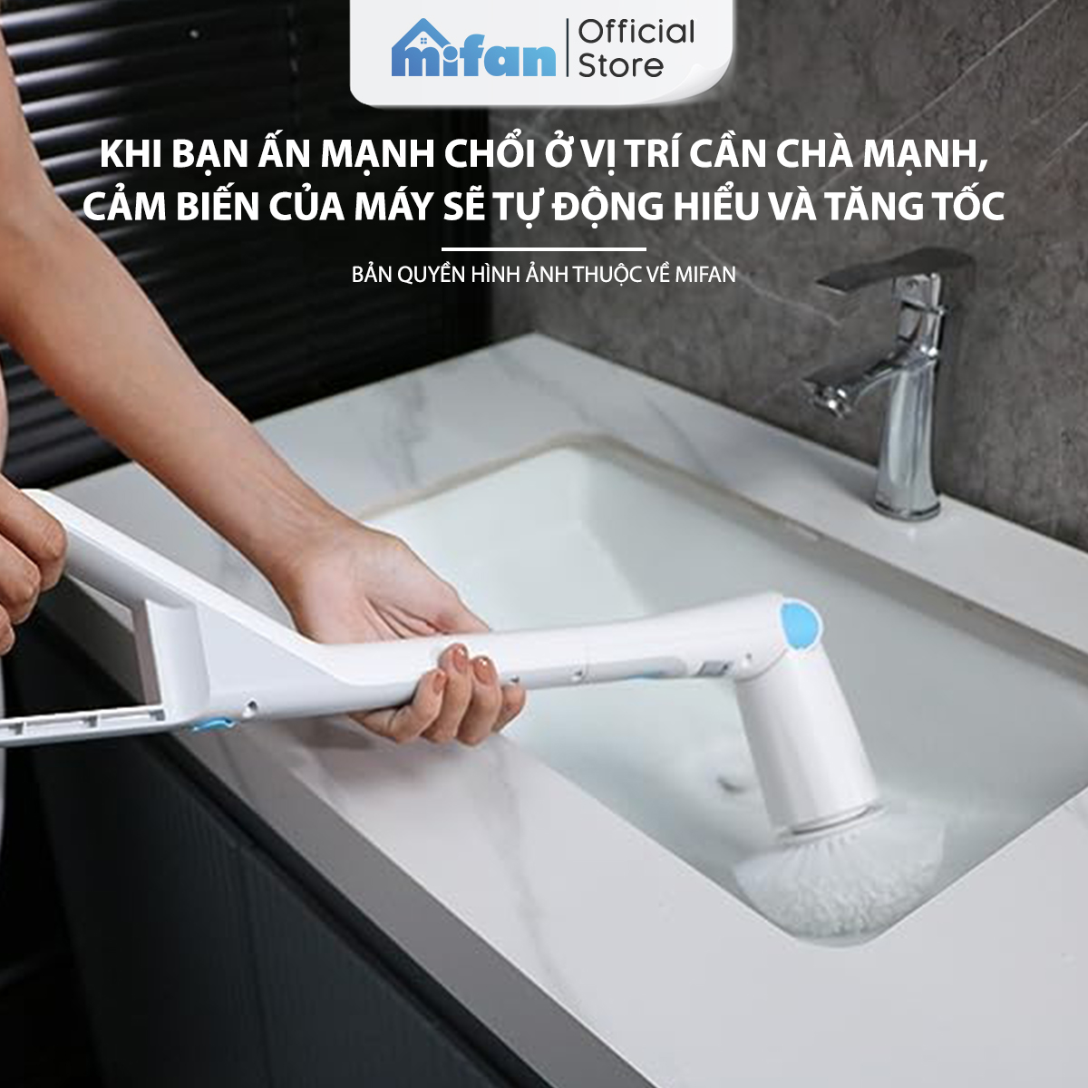 Chổi Cọ Điện Đa Năng Mifan C3 - Công suất 84W, Chống nước IPX7, Pin sạc ...