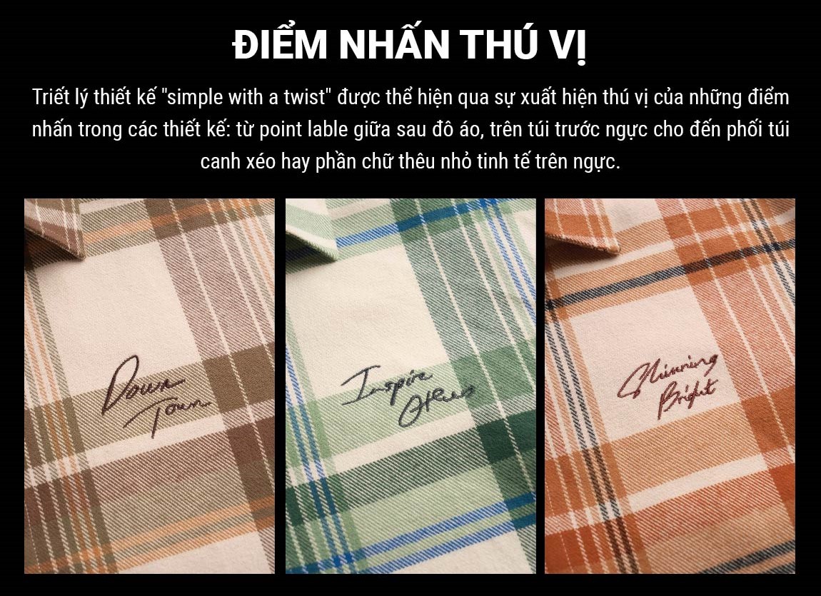 Áo Sơ Mi Nam Tay Dài Flannel Kẻ Caro Thêu Chữ Form Loose Routine - 10F23SHL035 | Shopee Việt Nam