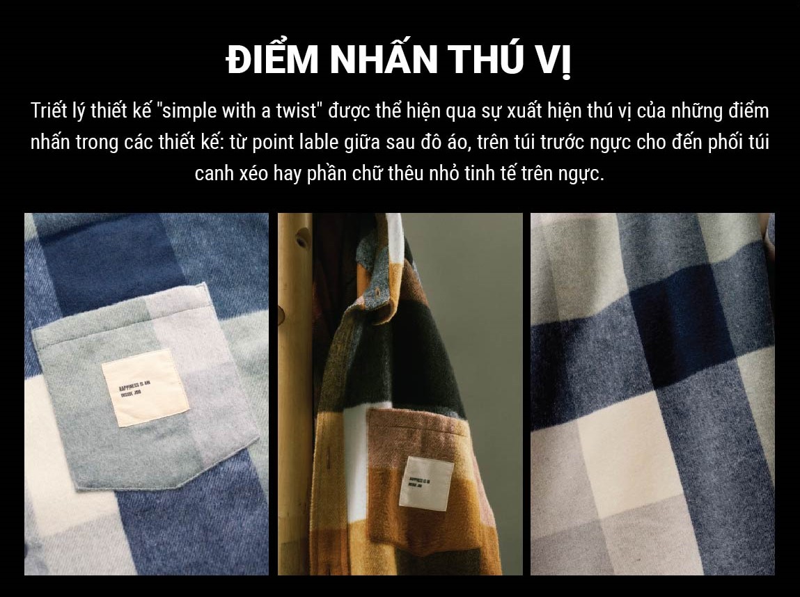 Áo Sơ Mi Nam Tay Dài Flannel Túi Đắp Kẻ Caro Form Oversize Routine - 10F23SHL030 | Shopee Việt Nam
