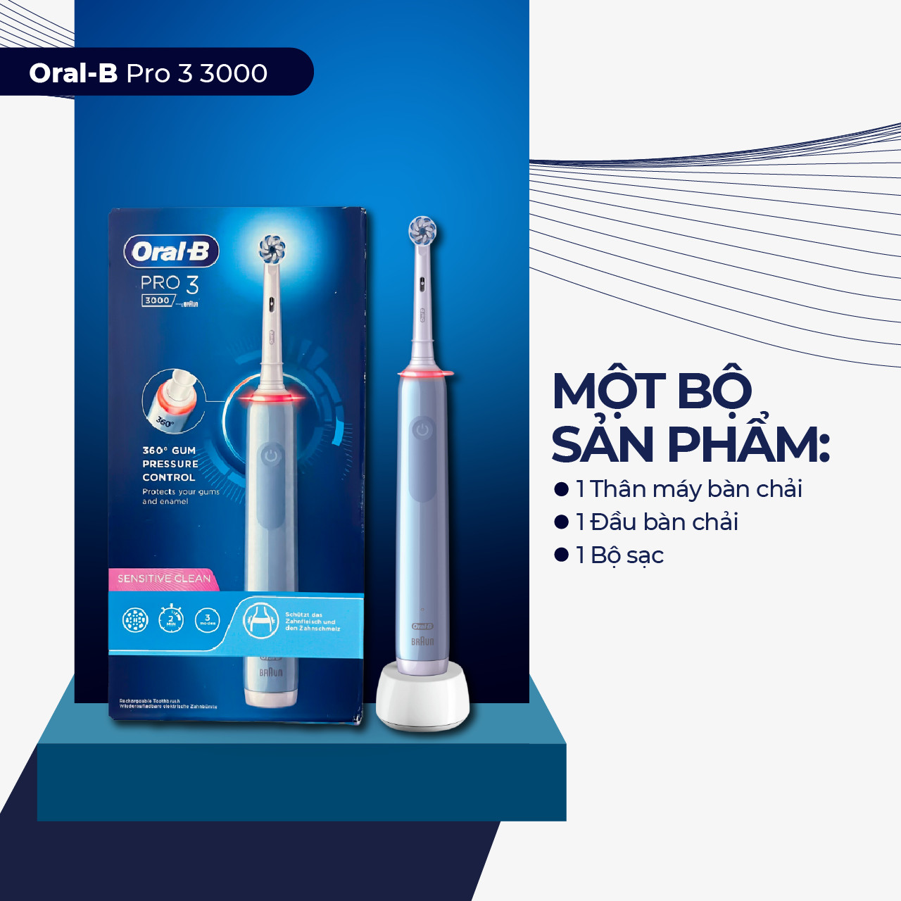 [Made In Germany] Bàn Chải Điện Oral-B Braun Pro 3 3000 - Cảm Biến Lực ...