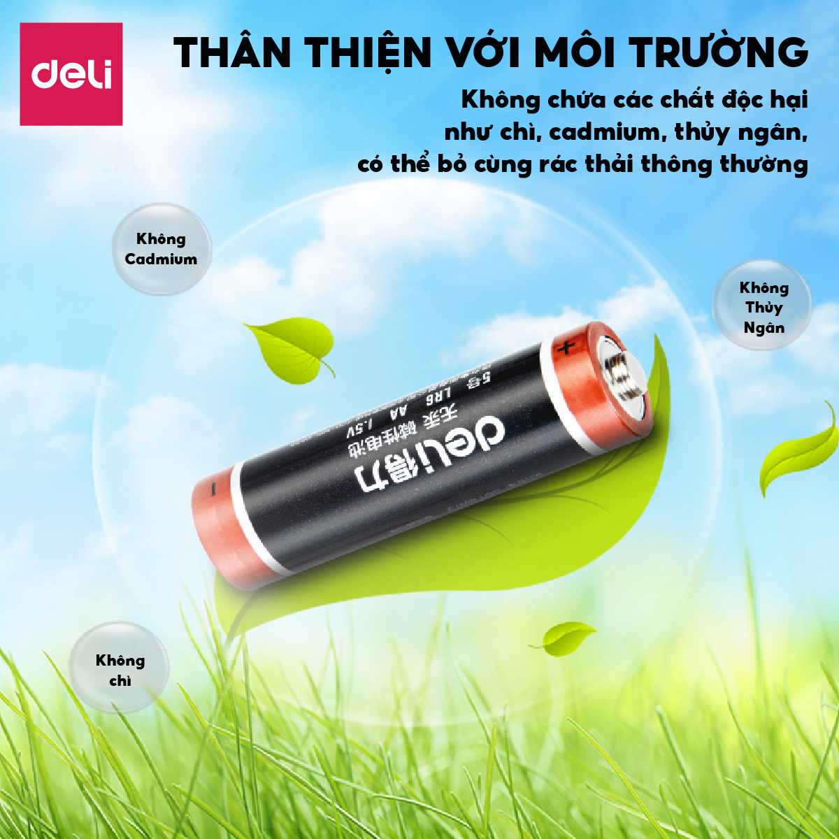 Pin Kiềm Akaline Deli Megactive Pin 2A 3A Pin Tiểu Pin Đũa 1.5V Không ...