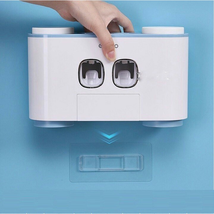 Bộ Nhả Kem Đánh Răng ECOCO 4 Cốc 2 Nhả Kem E1802, Kệ Để Bàn Chải Dán Tường Cao Cấp, Nhựa ABS ...