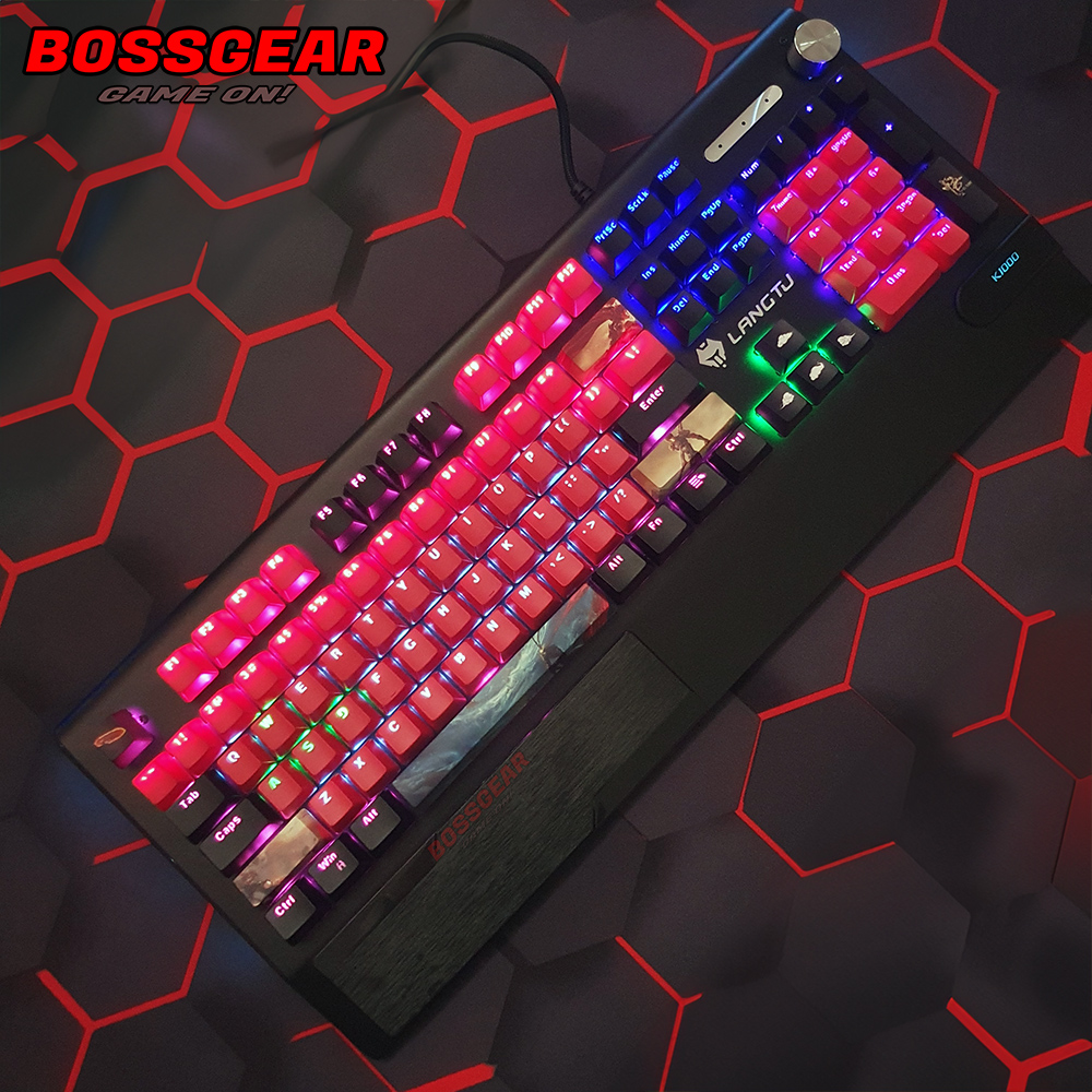 Bàn Phím Cơ Langtu K1000 Pro Kê Tay Đen Đỏ WuKong, Blue Switch, Núm ...
