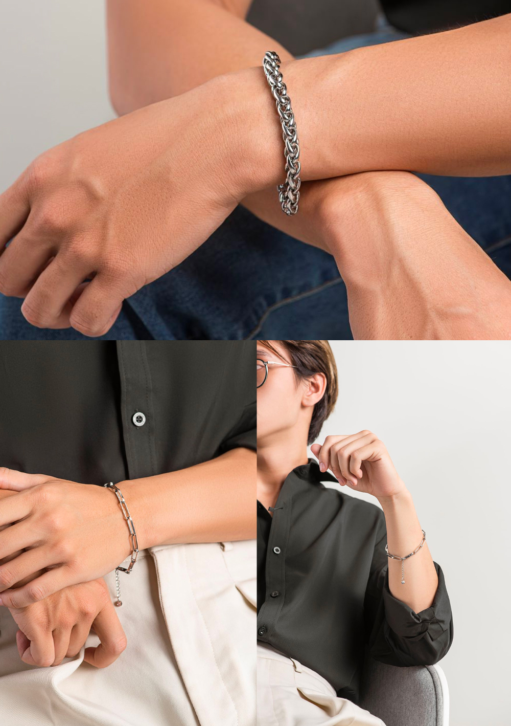 Vòng Tay Nam Curnon Henric - Bộ Sưu Tập Links - Trang Sức Vòng Xích Phong Cách Mạnh Mẽ Màu Bạc ...