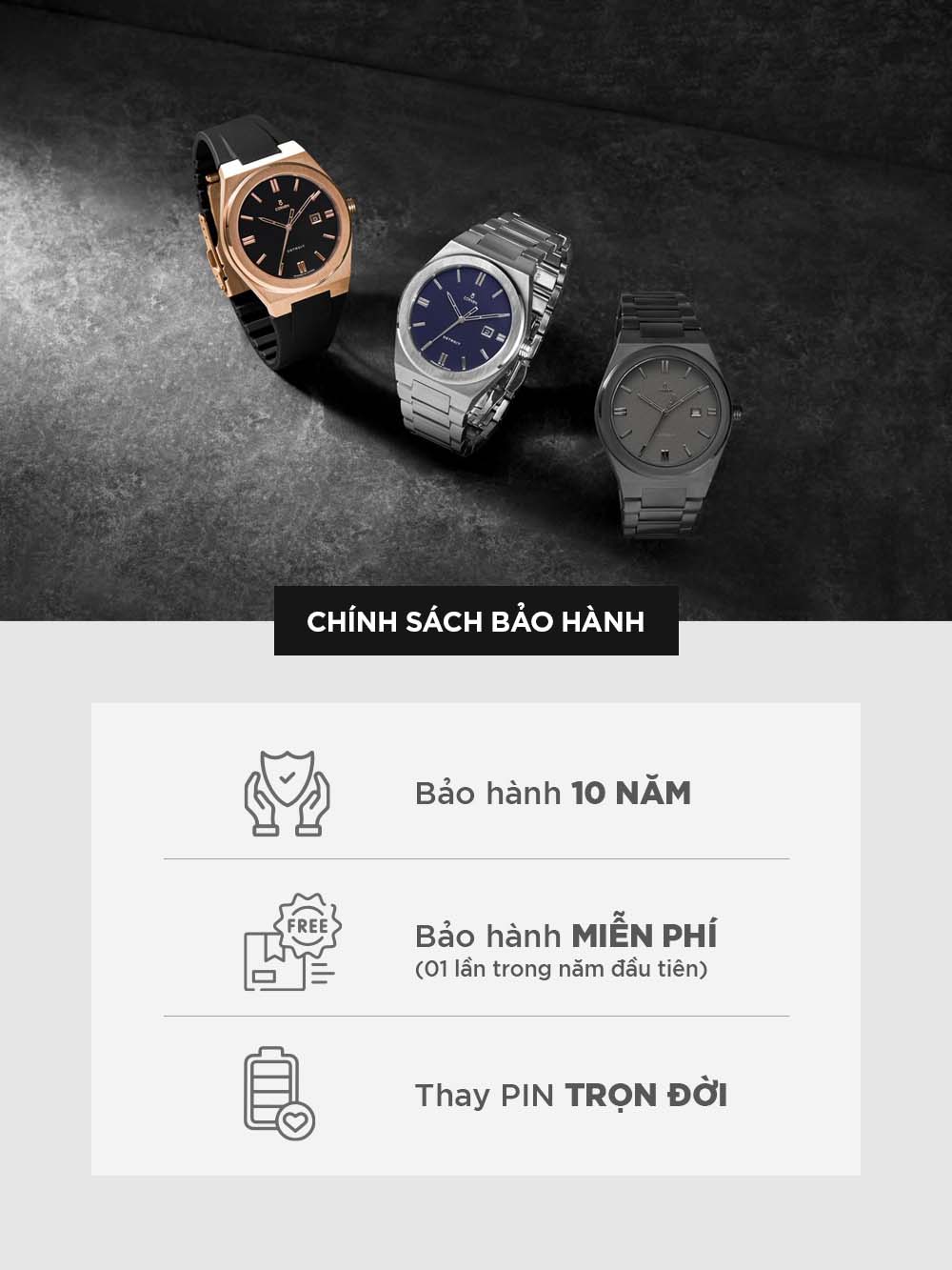 Đồng Hồ Nam Curnon Detroit M-85 Dây Kim Loại Chính Hãng Kèm Lịch Số Thể ...