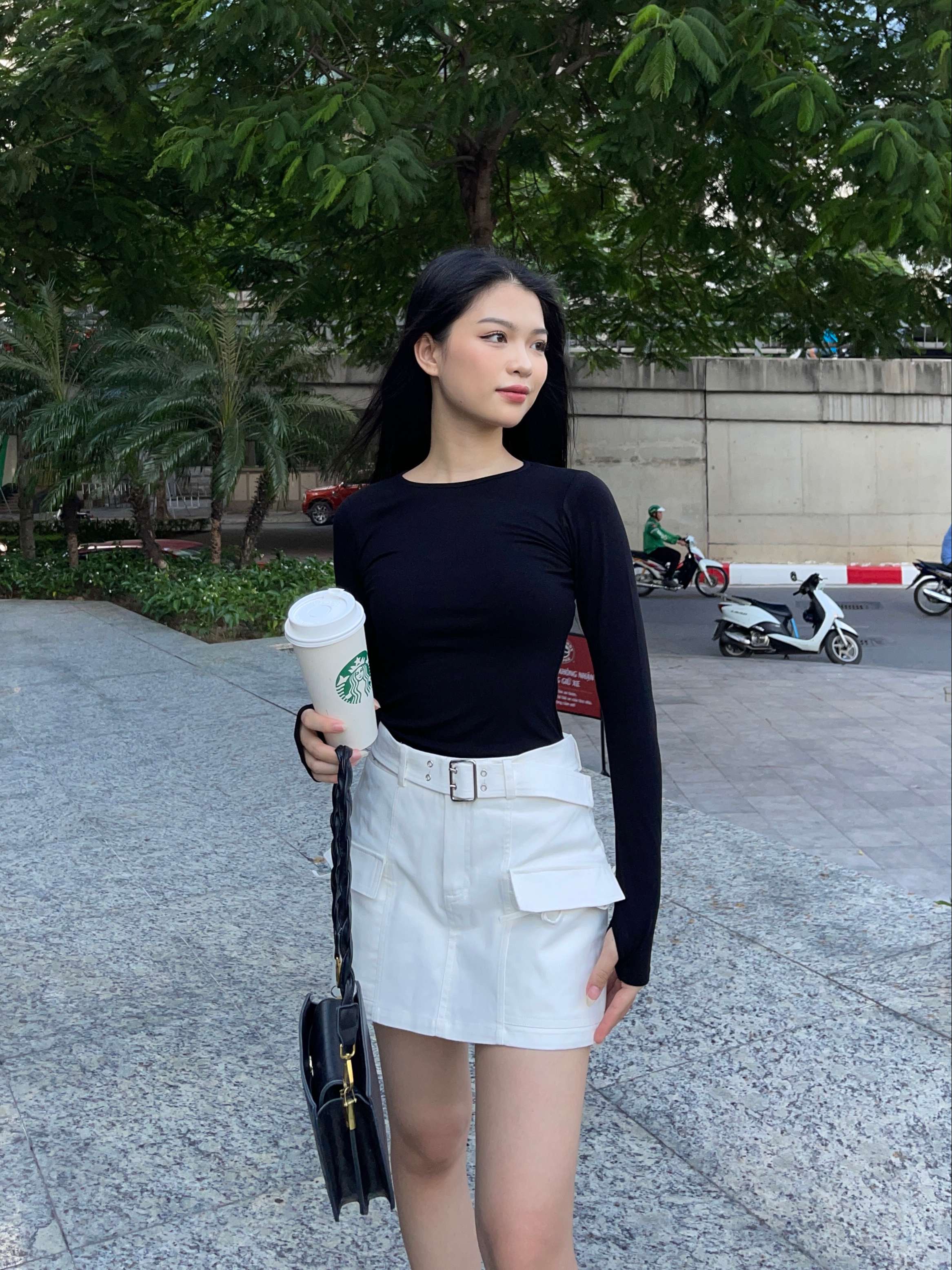 Áo thun dài tay nữ dáng ôm Cathy Top giữ nhiệt, tay xỏ ngón - Uni By ...