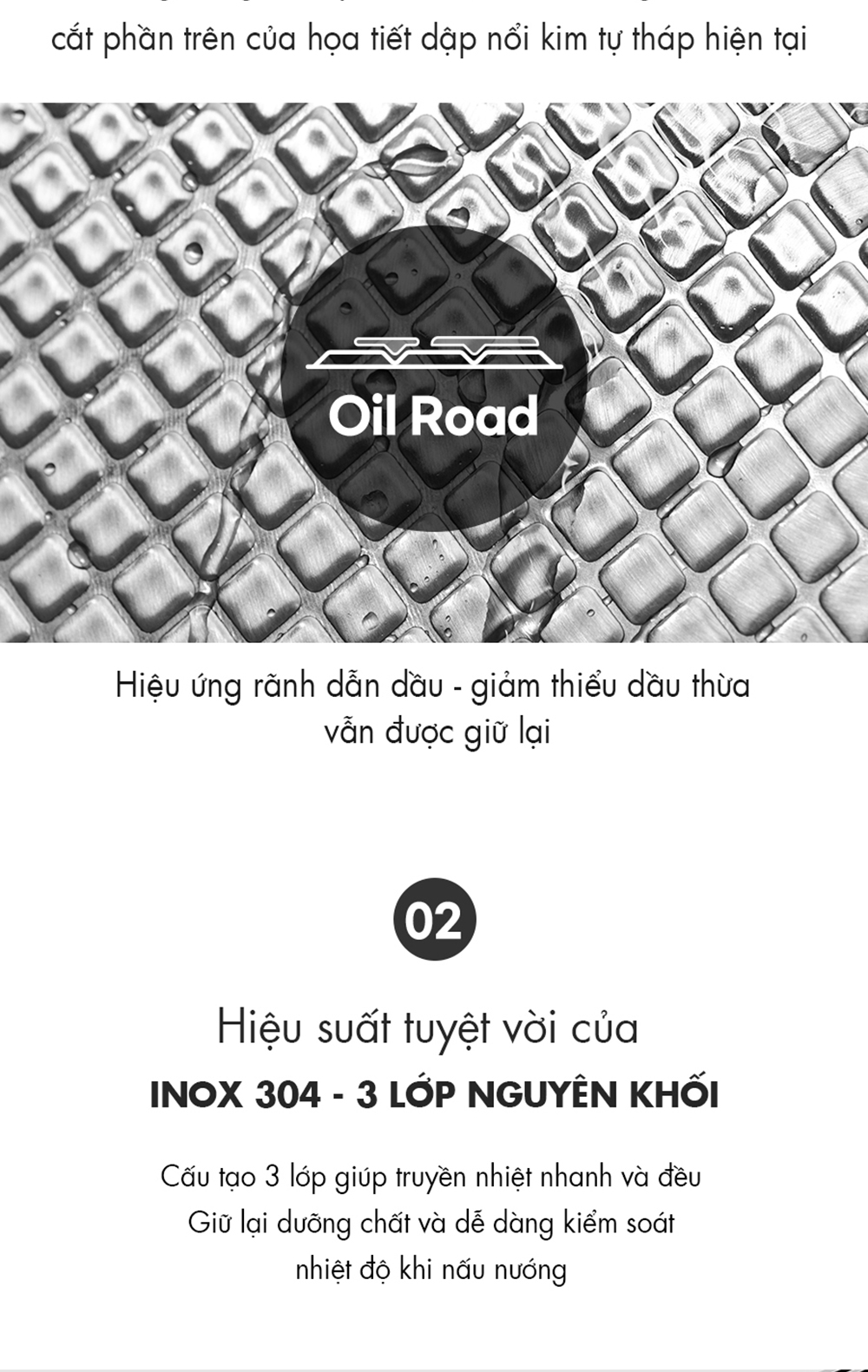 Chảo xào inox 3 lớp nguyên khối Edelkochen Cosy Prism Collection 24/26/28/30cm | Shopee Việt Nam