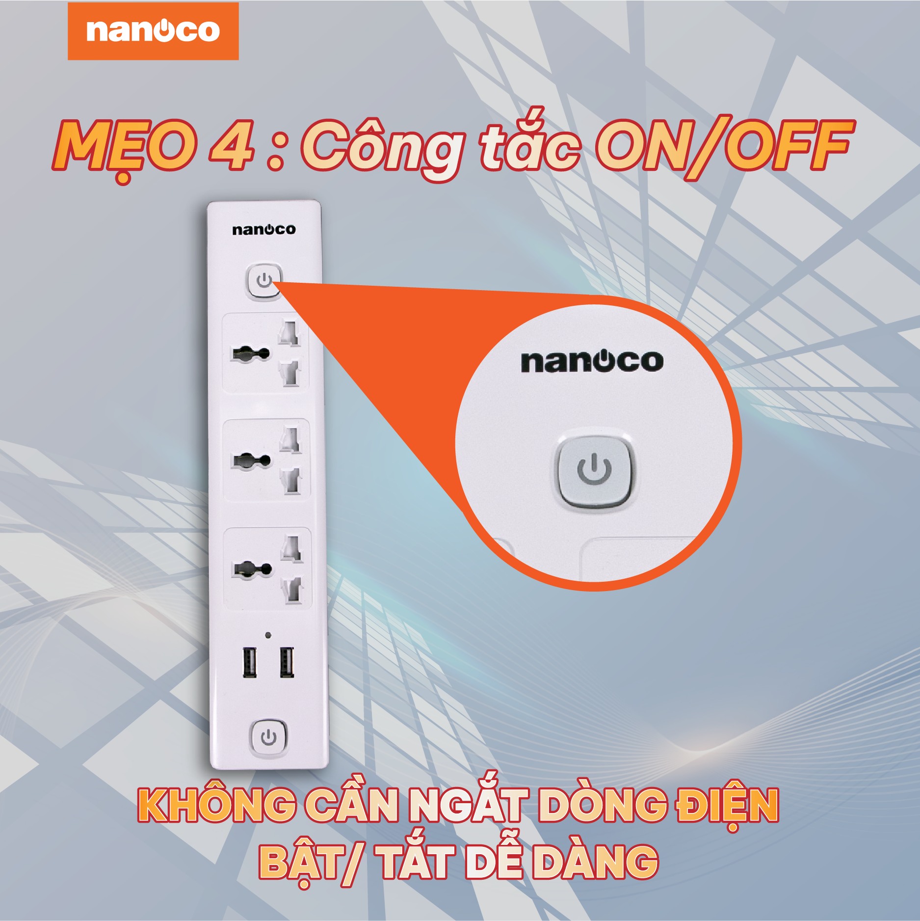 Ổ cắm đa năng siêu bên + siêu chịu tải có dây Nanoco | Shopee Việt Nam