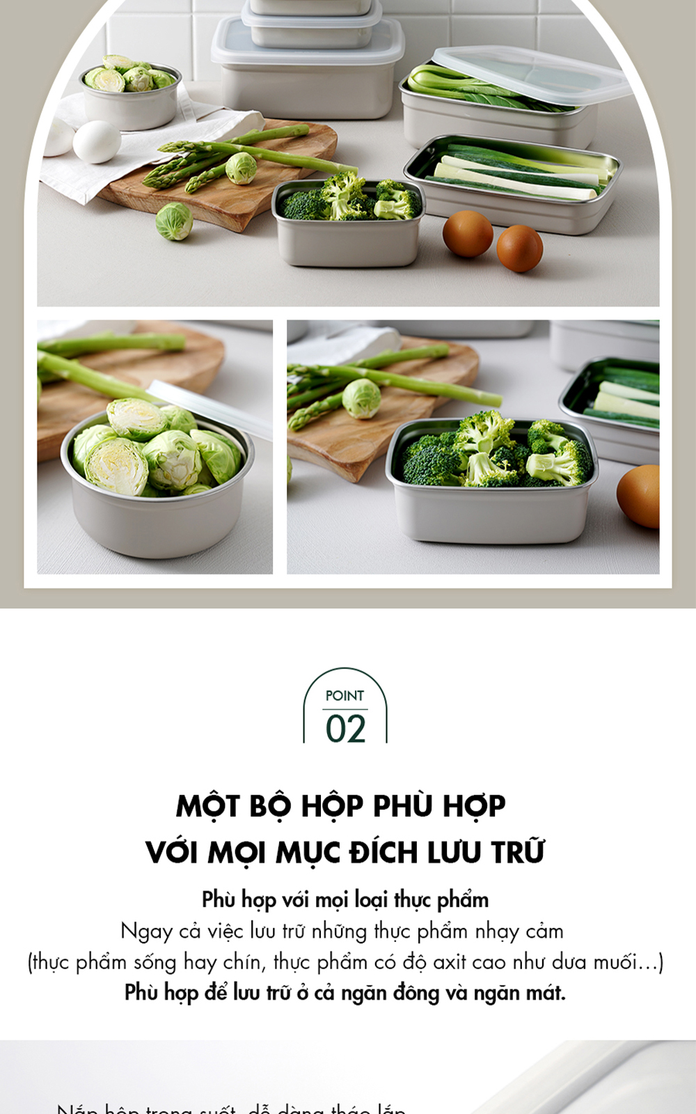 Hộp đựng thực phẩm, trữ đông inox 304 Edelkochen Edellock Collection ...