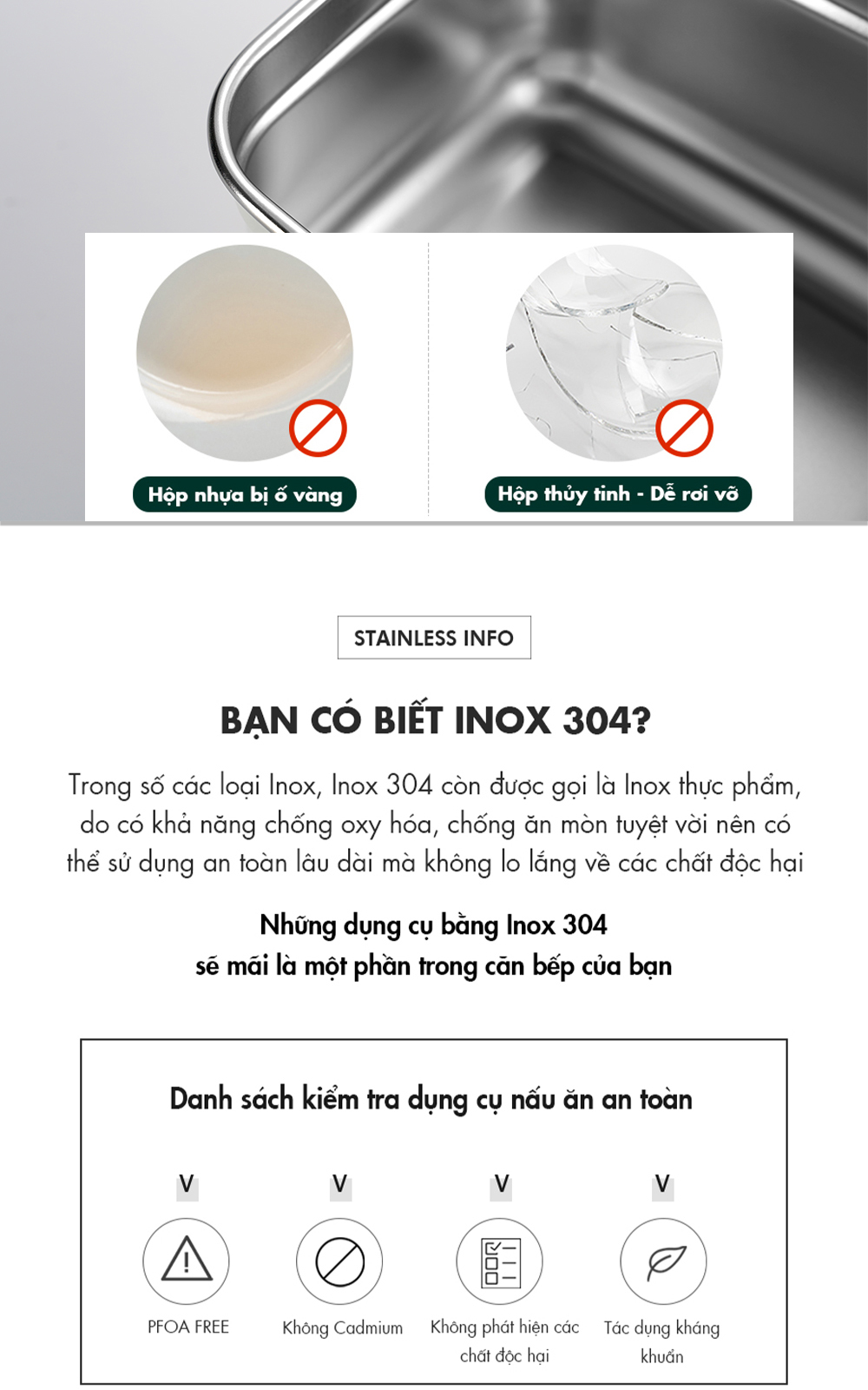 Hộp đựng thực phẩm, trữ đông inox 304 Edelkochen Edellock Collection ...