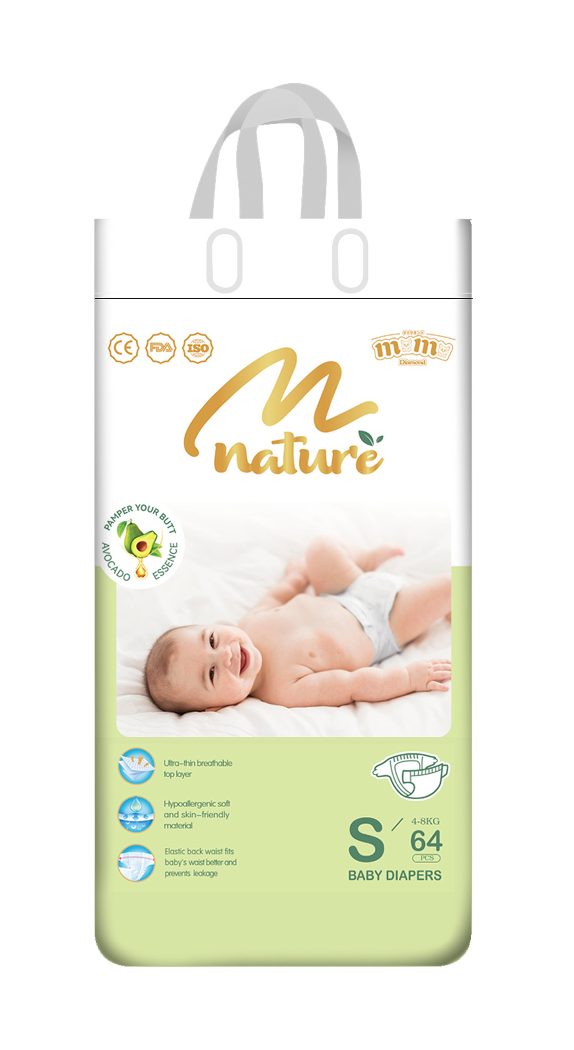 Bỉm MOMO DIAMOND NATURE/ MOMO HONEY hữu cơ cao cấp quần/dán size M60 ...