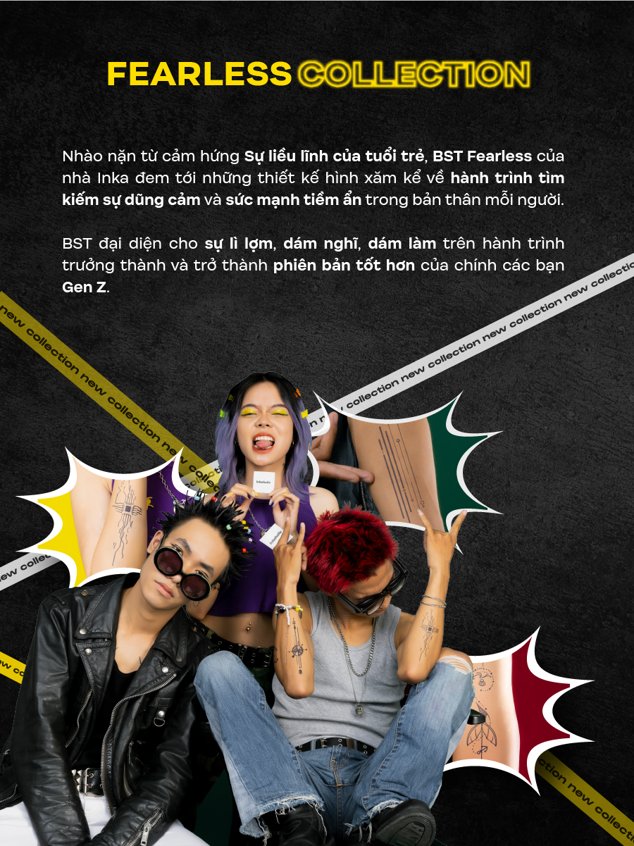 [Fearless Collection] Hình xăm dán tạm thời 15 ngày Inkaholic - xăm giả đẹp & ngầu y xăm thật ...
