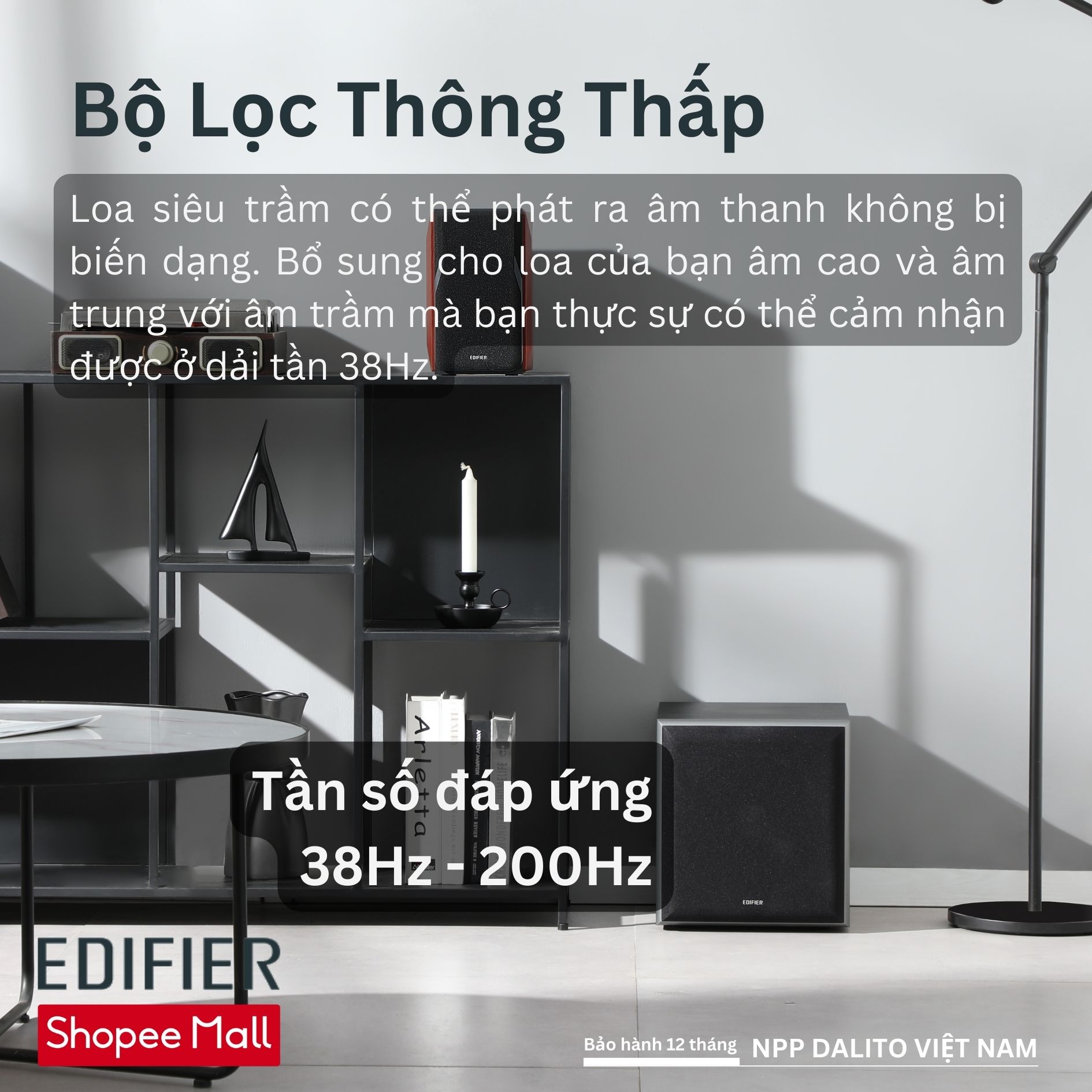 Loa sub điện EDIFIER T5/T5S 70W, Siêu trầm Bass 20, Bổ sung âm trầm ...