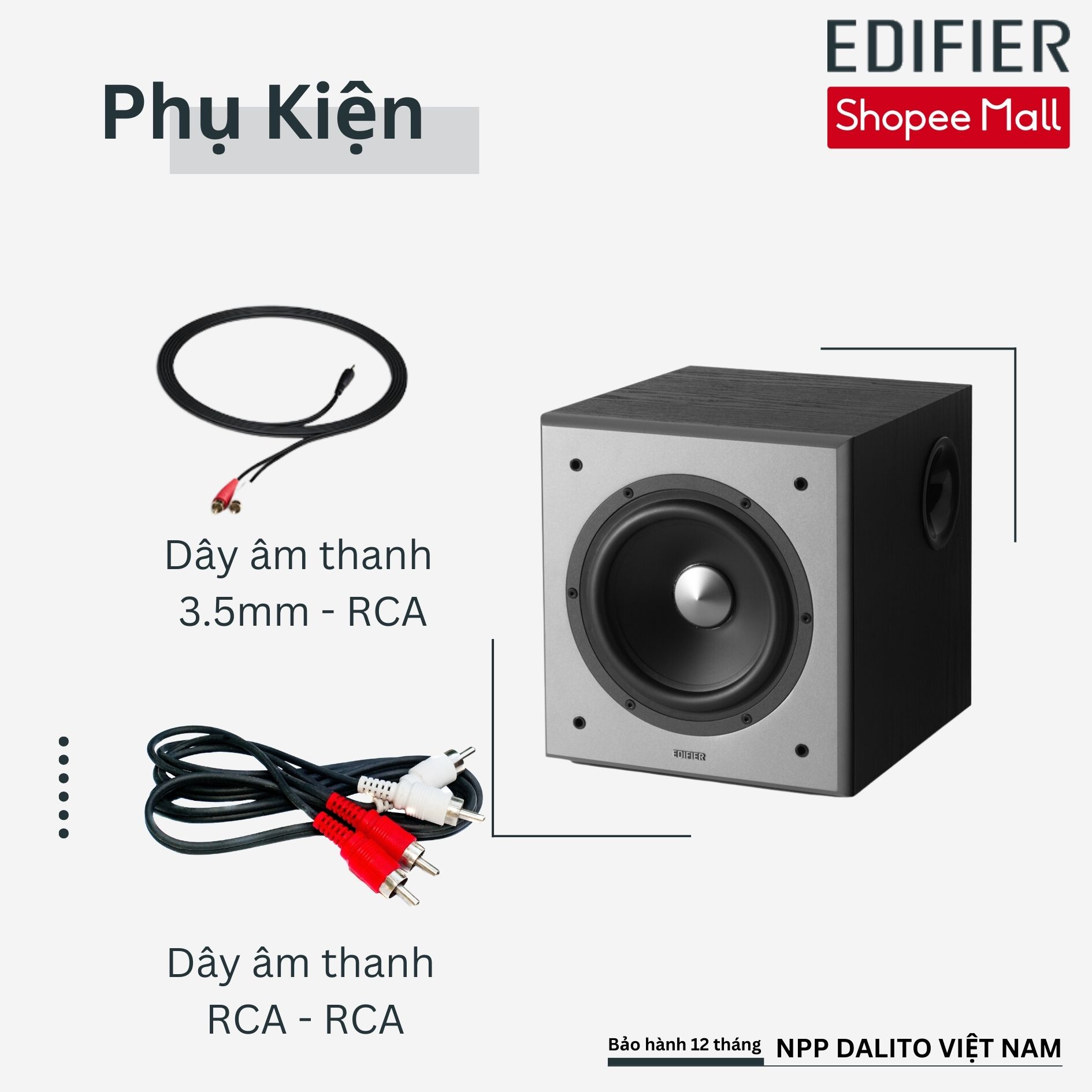 Loa sub điện EDIFIER T5/T5S 70W, Siêu trầm Bass 20, Bổ sung âm trầm ...
