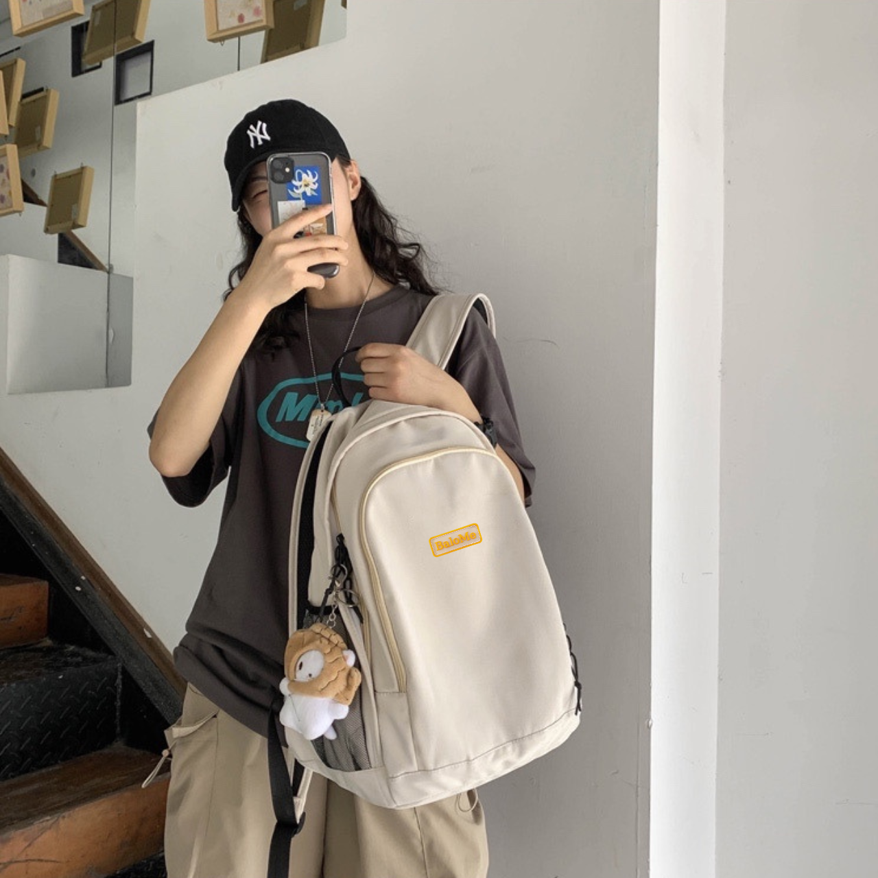 Balo Nam Nữ BaloMe Đi Học Đi Chơi, Kiểu Dáng Basic Mã BM01 | Shopee ...