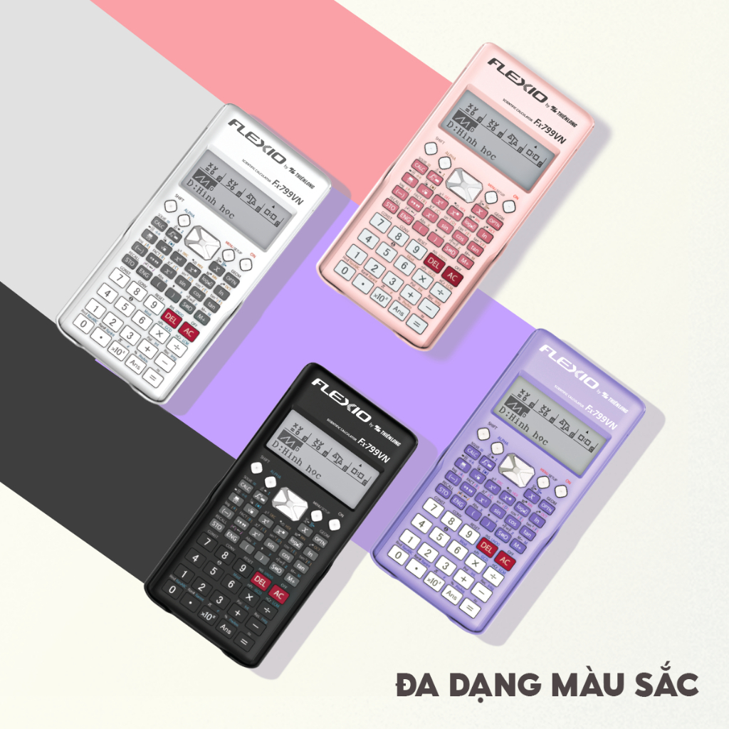 Máy tính cầm tay Flexio Fx799VN Thiên Long - Máy tính bỏ túi chính hãng cho học sinh, sinh viên ...