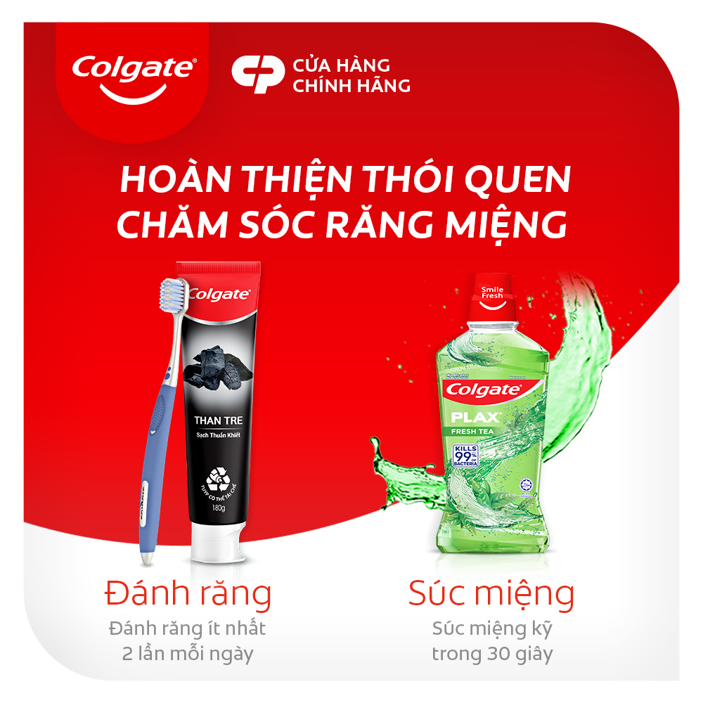 Bộ 4 Kem đánh răng Colgate thiên nhiên Than tre Hàn Quốc khử mùi diệt ...