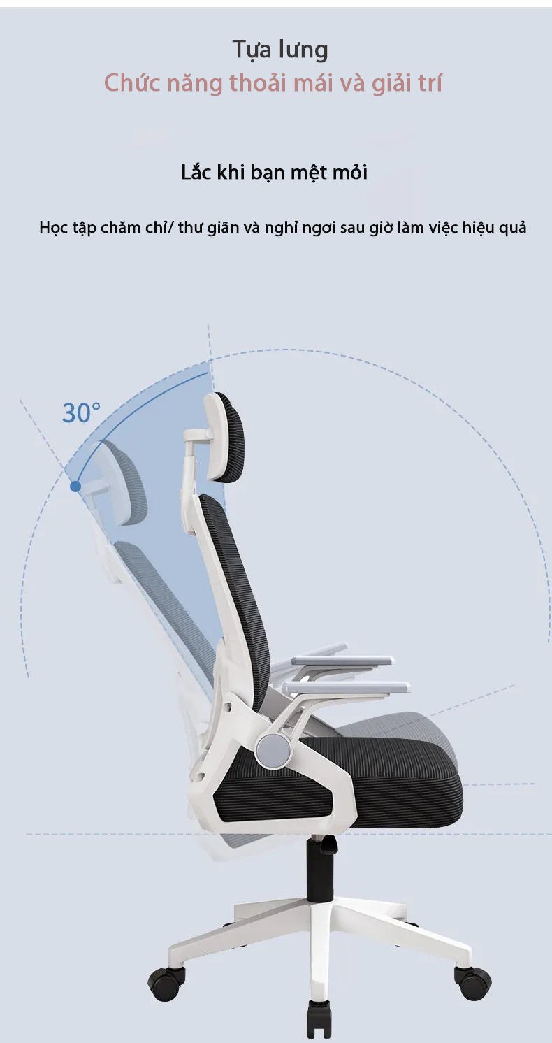 Ghế Xoay văn phòng Công thái học bảo vệ cột sống Thương hiệu VEGOR LIFE ...