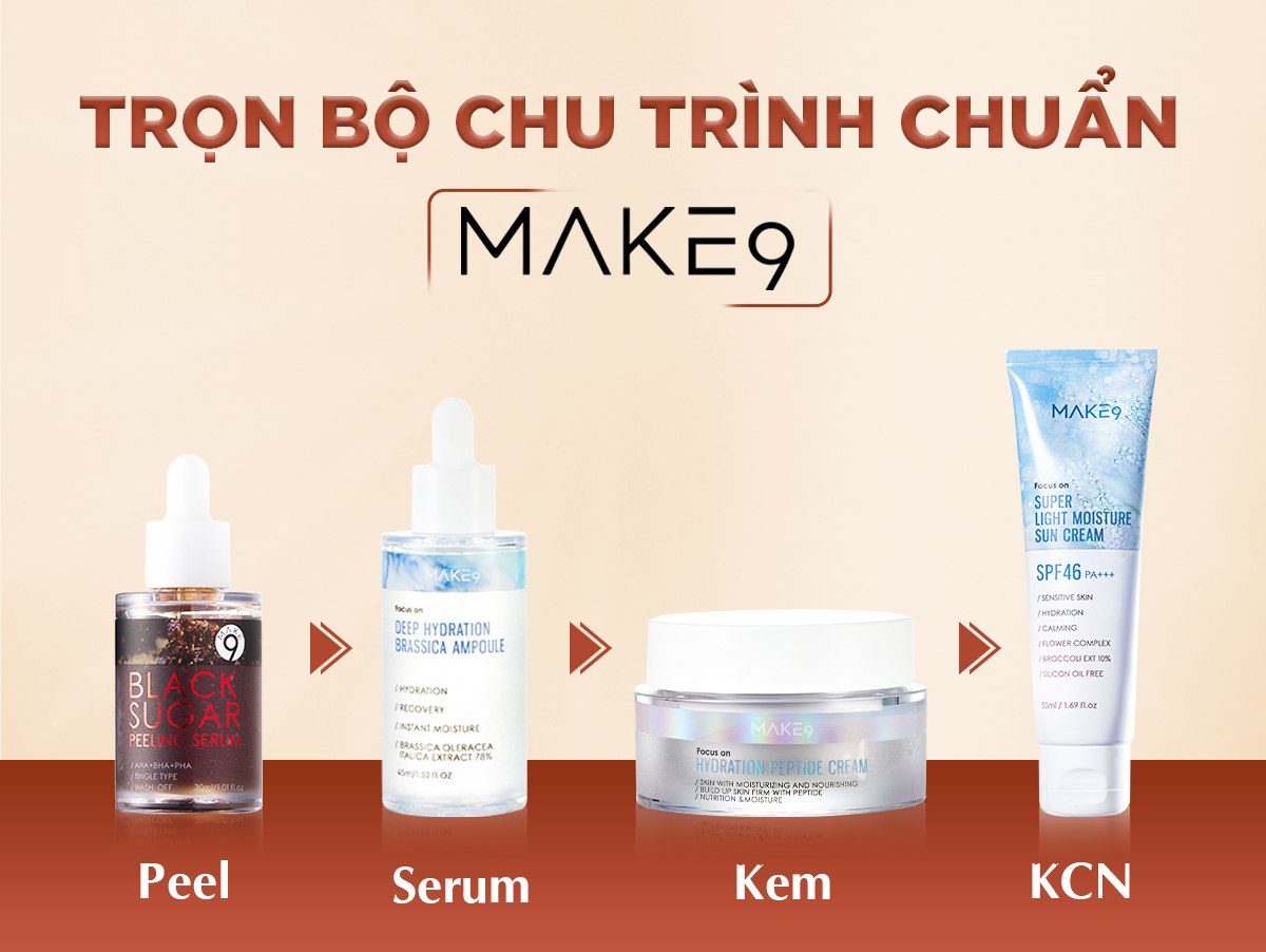 Tinh Chất Peel Da Tái Tạo Da Sinh Học Không Bong Tróc Black Sugar Peeling Serum Make9 Giúp Tẩy ...