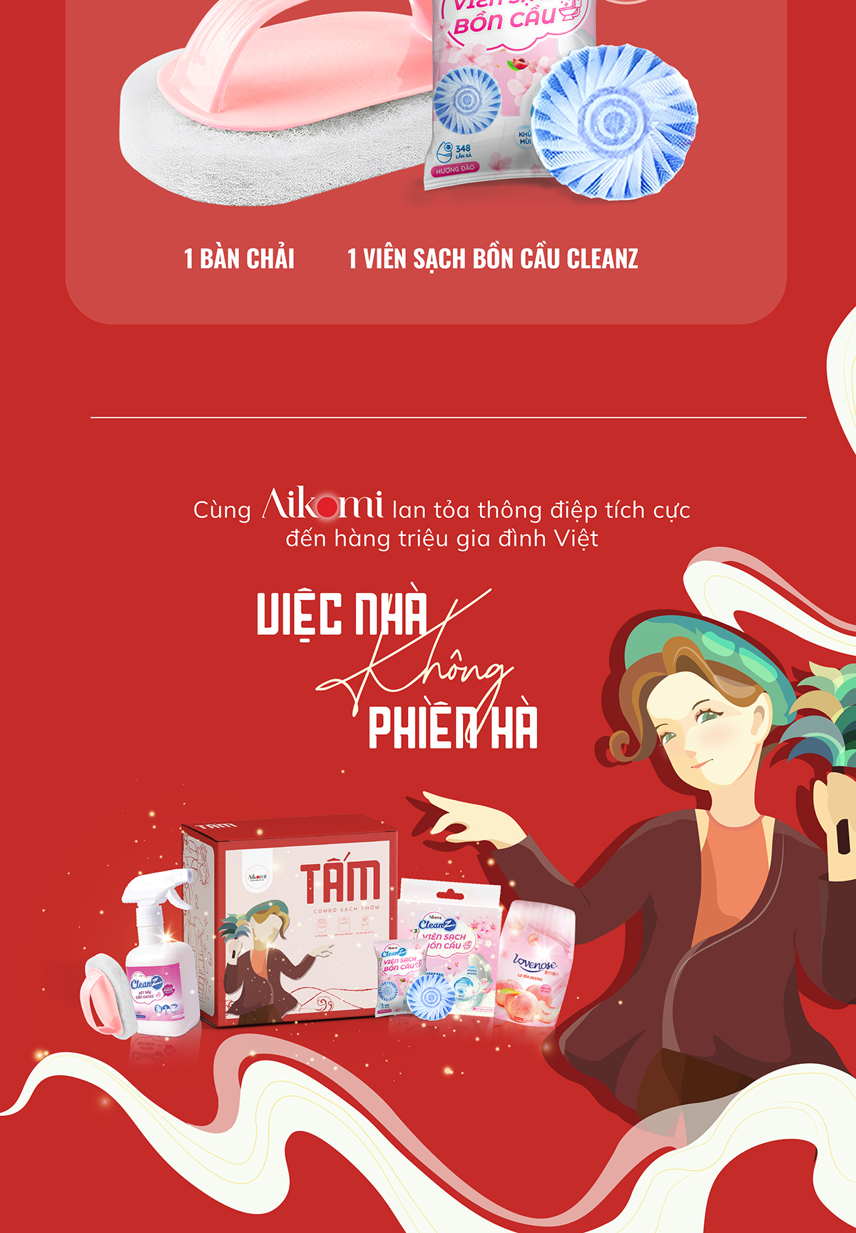 Tấm - Combo sạch thơm: Tẩy cặn canxi CleanZ 330ml + Combo 4 viên thả ...