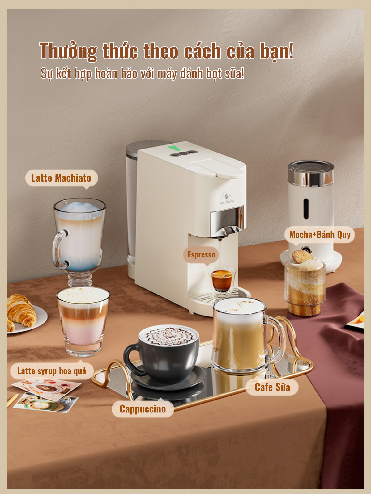 Máy Pha Cà Phê CF04 Mini Pha Cafe Espresso, Viên Nén Các Loại Đa Năng ...