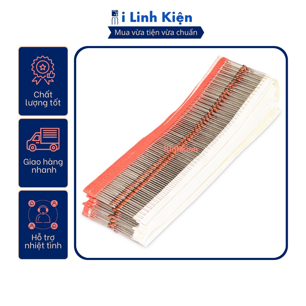 Diode zener 3.3V/3.9V/5.1V/5.6V/6.2V/9.1V/12V/15V/18V/20V/24V 1W túi 10 ...