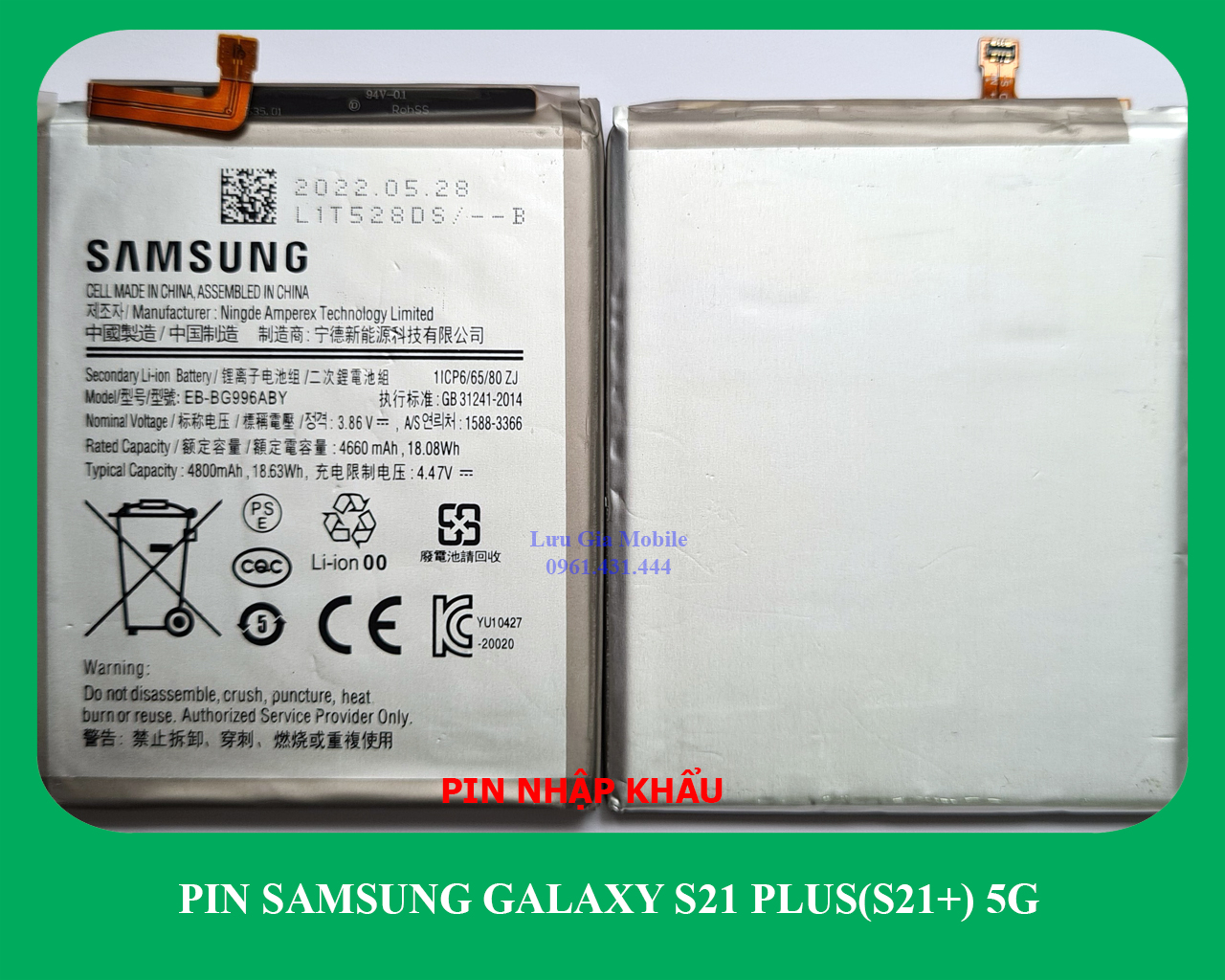 Pin Samsung Galaxy S21 Plus | Pin Galaxy S21+ 5G chính hãng | HÀNG NHẬP ...