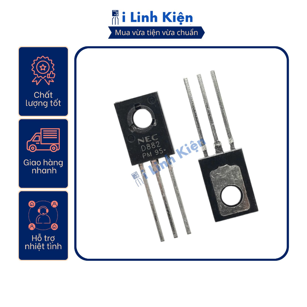 D882 2SD882 NPN Transistor 3A 40V TO-126 chính hãng. | Shopee Việt Nam