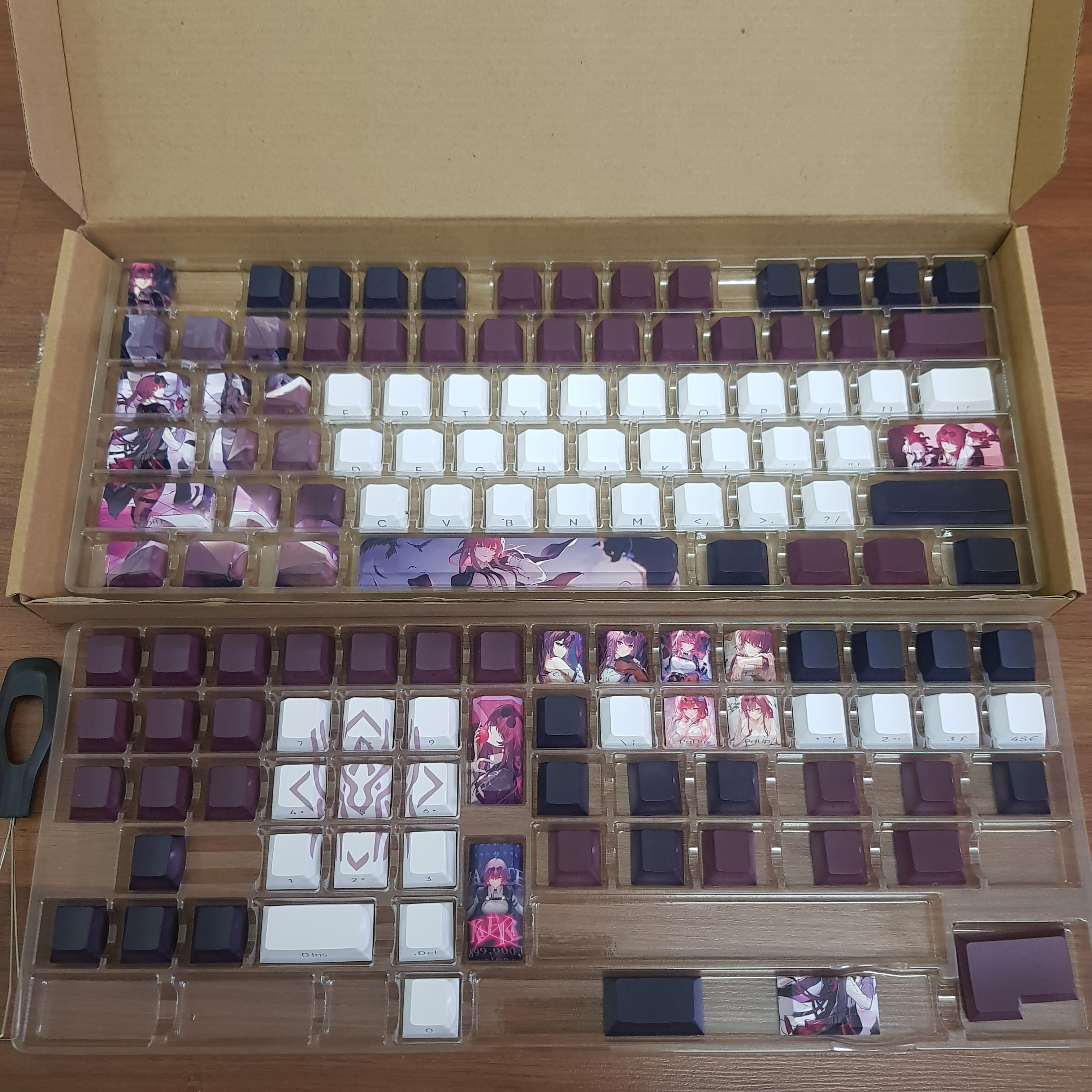 Keycap Honkai: Star Rail Kafka thick PBT xuyên led in dyesub 5 mặt 135 ...