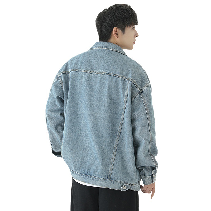Áo Khoác jean nam trơn cúc cài Unisex nam nữ Form Rộng FABUMAN,áo khoác ...