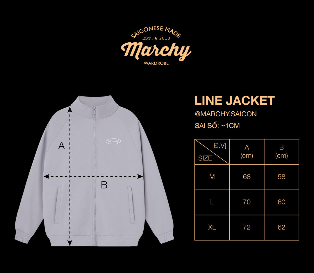 MARCHY - Line Jacket - Áo khoác không nón cổ cao | Shopee Việt Nam