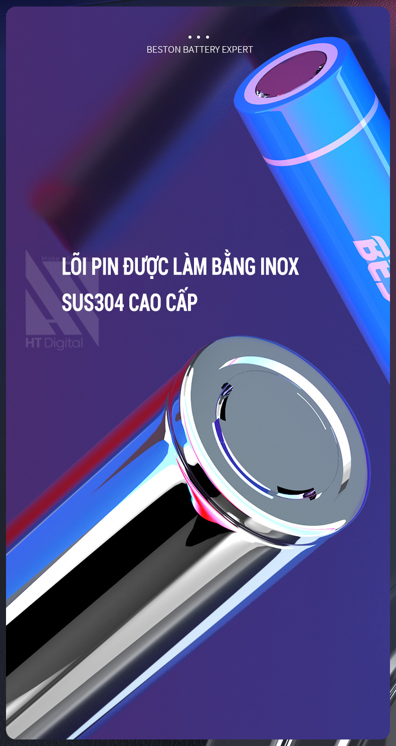 Pin Sạc 18650 Beston Dung Lượng Cao đến 3500mAh, Sạc Pin M7001 Cho ...