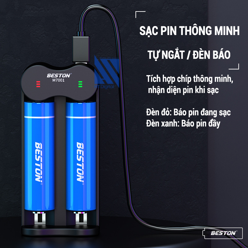 Pin Sạc 18650 Beston Dung Lượng Cao đến 3500mAh, Sạc Pin M7001 Cho ...
