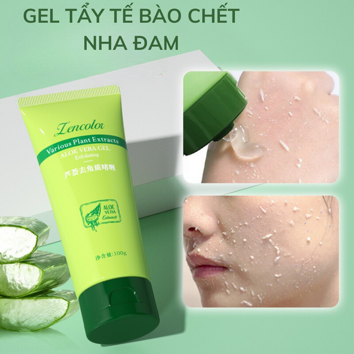Tẩy tế bào chết body da mặt môi dạng Gel 100g chiết xuất lô hội ChiChi SD28 | Shopee Việt Nam