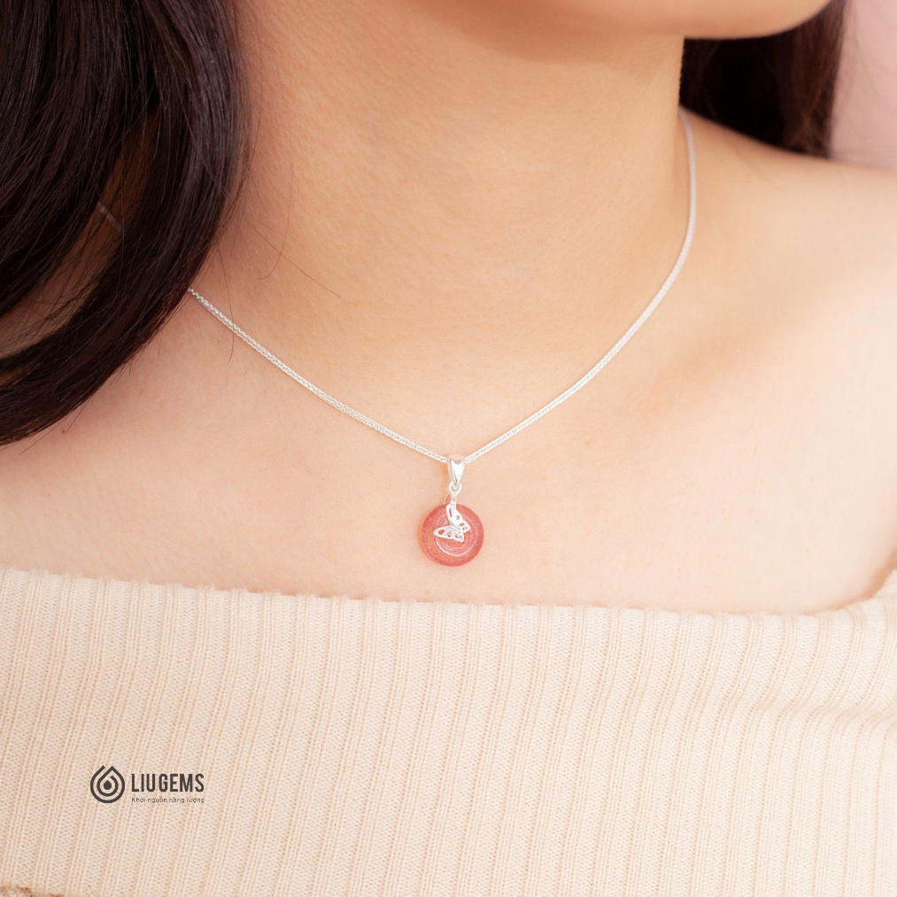Dây Chuyền Bạc Nữ 925 Liugems Đồng Điếu Charm Hồ Điệp Đá Phong Thuỷ ...