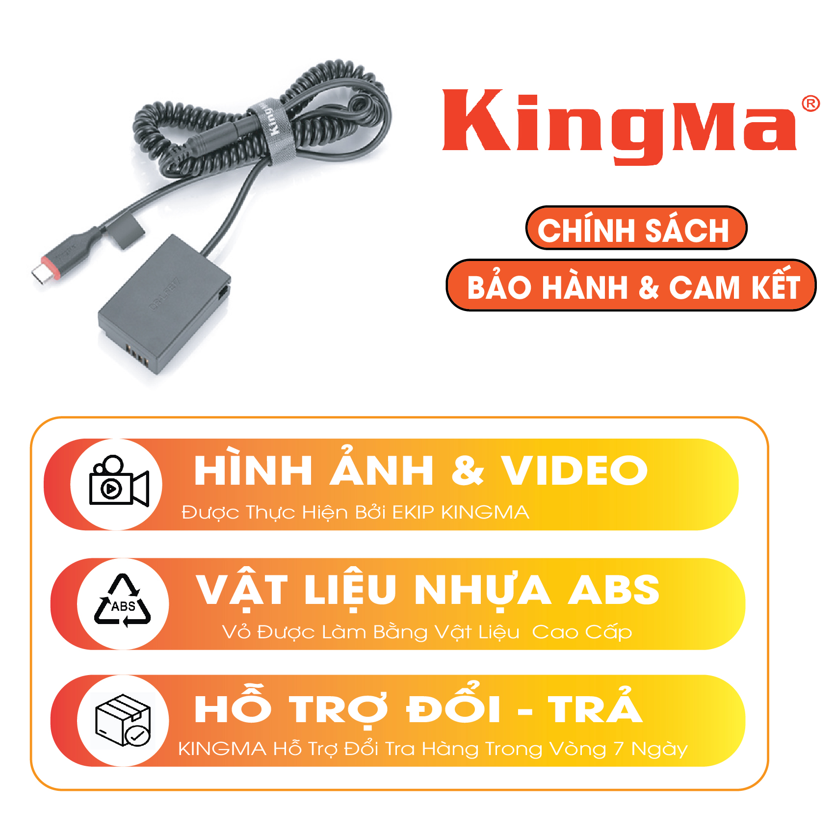 Pin Ảo/Giả Pin/Dummy Pin LP-E17 Chính Hãng KINGMA. For CANON LP-E17 ...