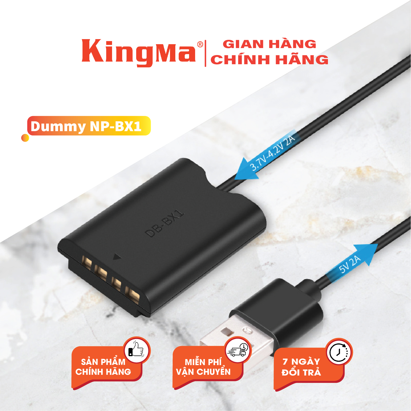 Pin Ảo/Giả Pin/Dummy Pin NP-BX1 Chính Hãng KINGMA. For Sony NP-BX1 ...