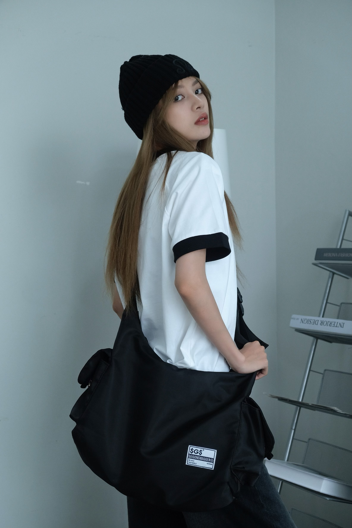 Túi đeo chéo nam nữ SAIGON SWAGGER® chất liệu nylon ELEP HOBO BAG ...