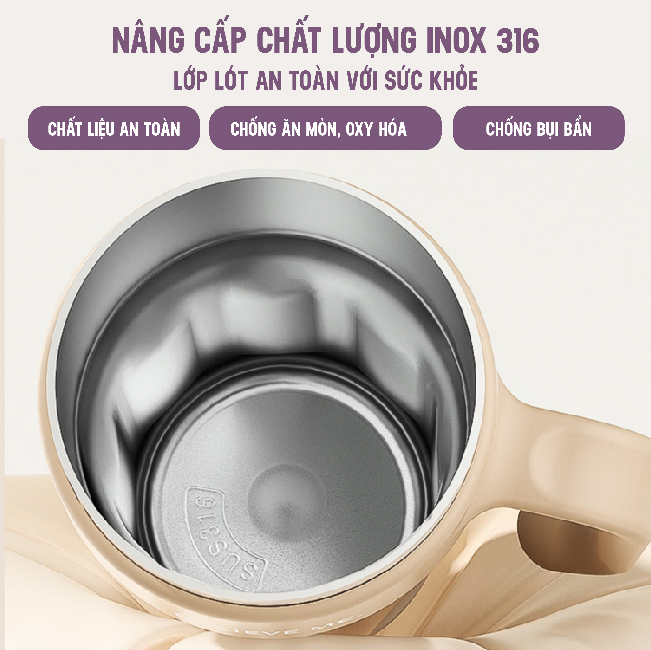 Ly giữ nhiệt NIUMI 1250ml 316 nắp xoay Belive me có ống hút | Shopee Việt Nam