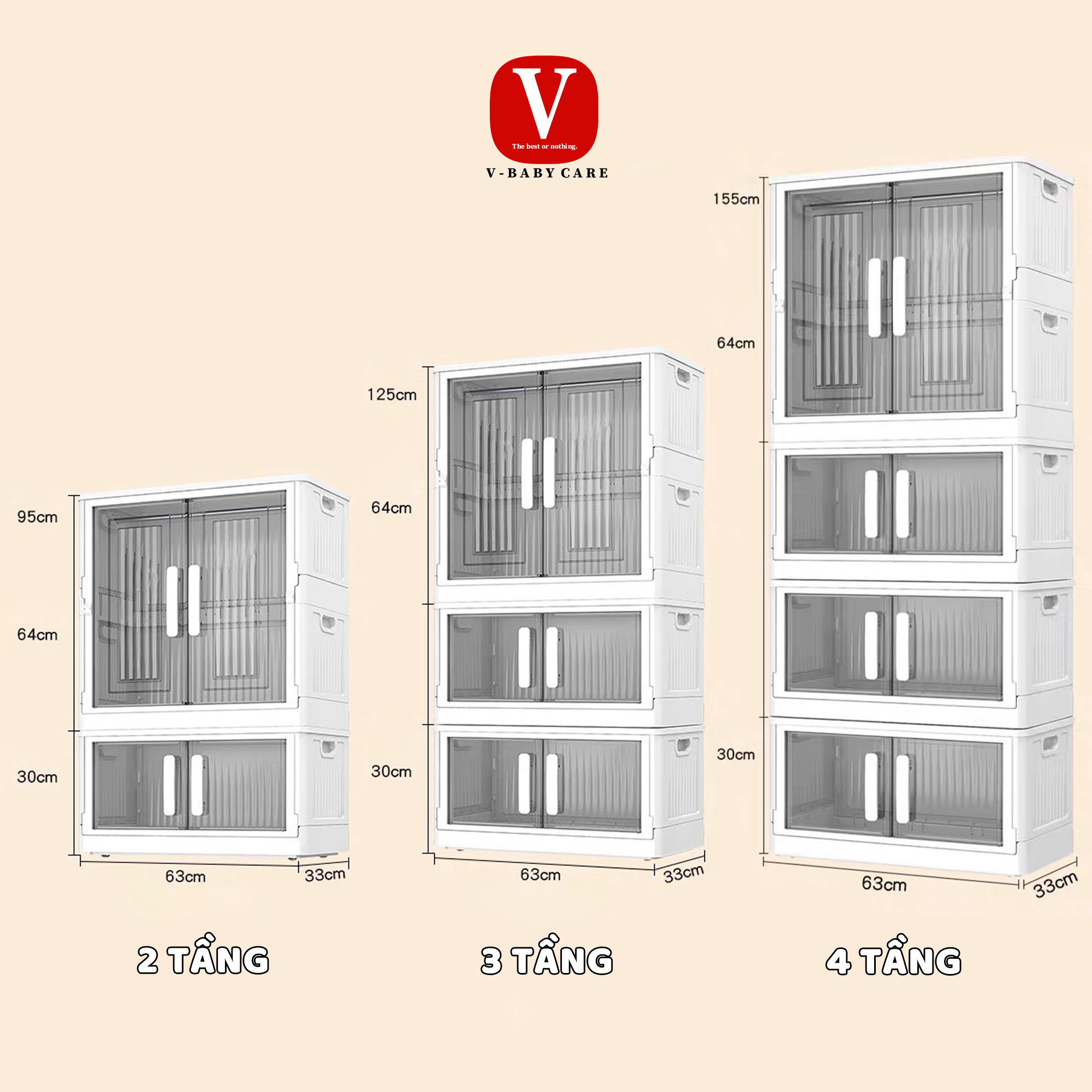Tủ Nhựa Đựng Đồ Cho Bé Y118 Đa Năng, Gấp Gọn Nhiều Kích Thước V-BABY ...