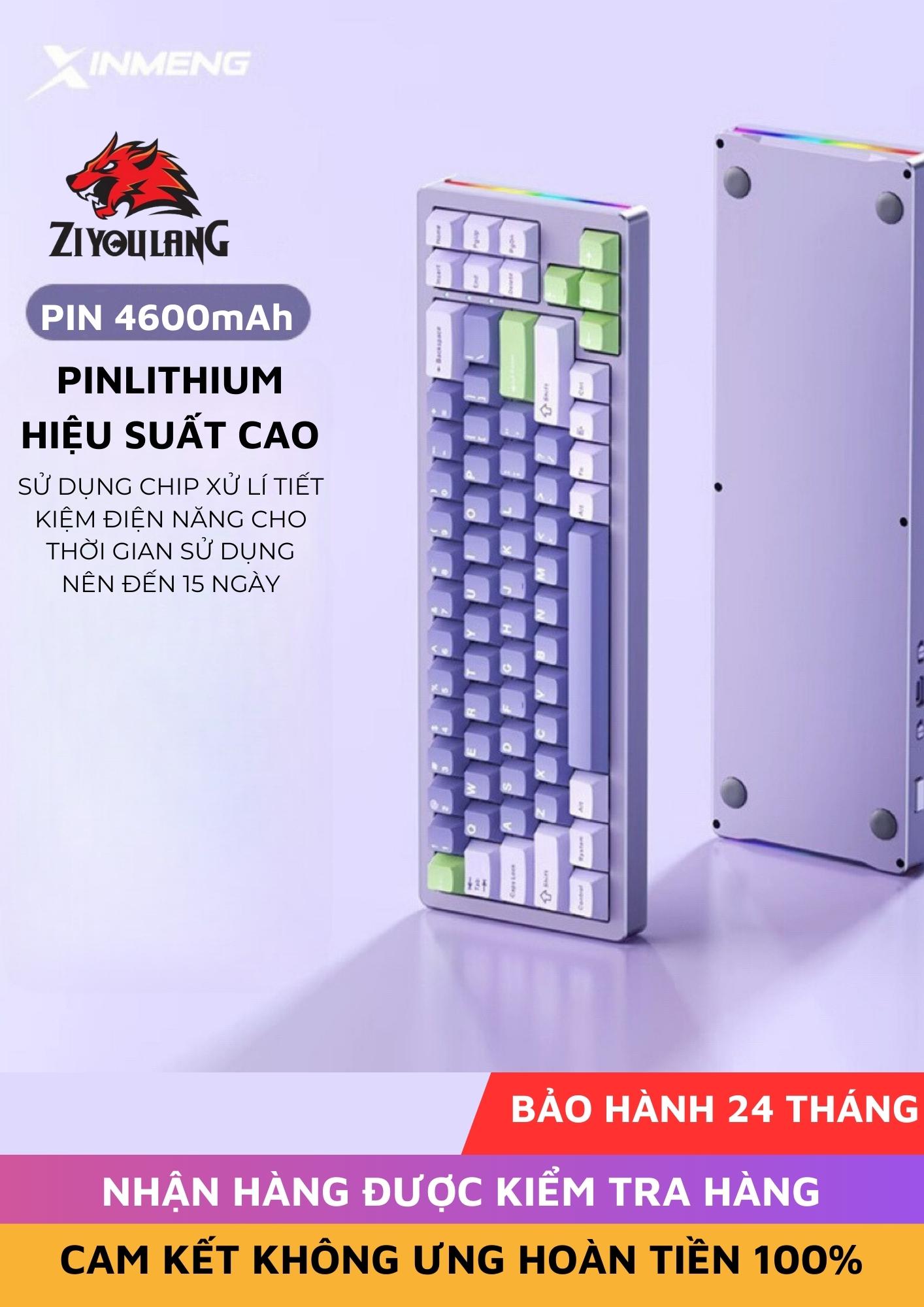 Bàn Phím Cơ Bluetooth Không Dây Cao Cấp ZiyouLang M71 LED RGB Pro Khung ...