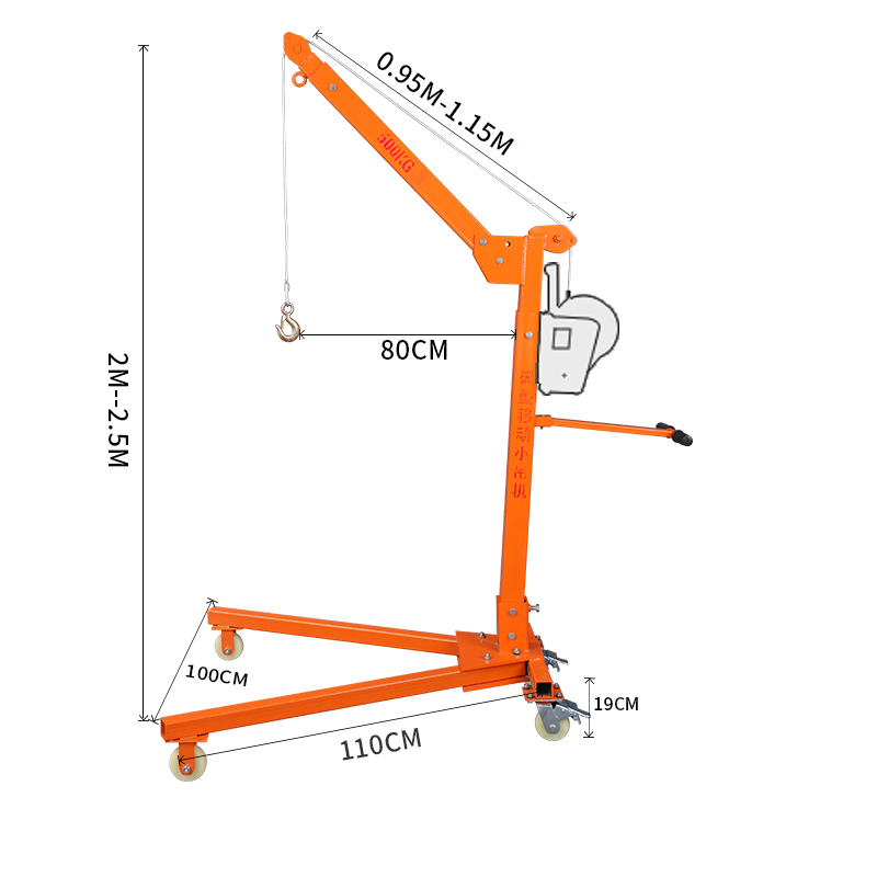 Cẩu tời quay tay 500kg Sterling cao 240cm, cẩu di động mini hộ gia đình ...