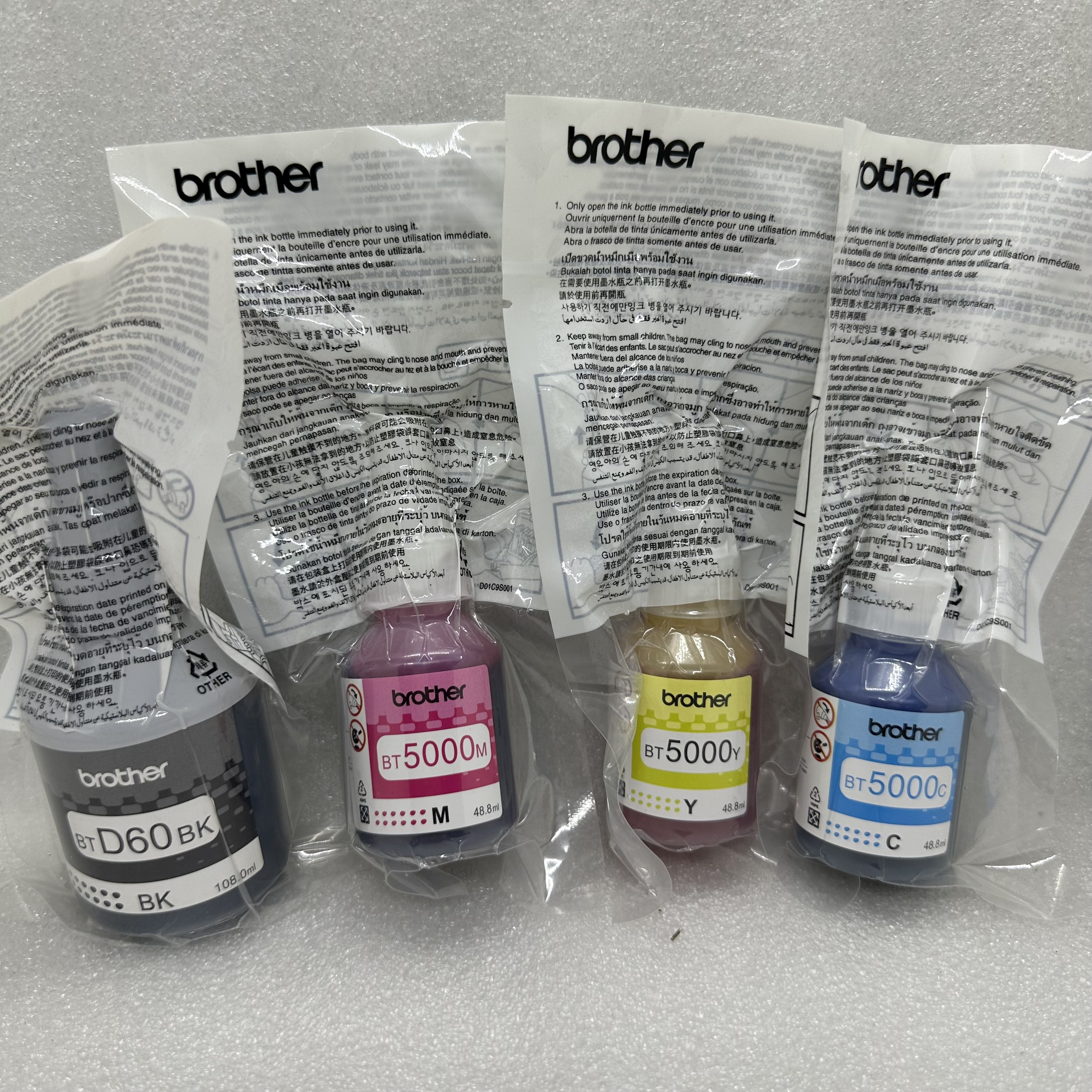 Mực Brother BTD60BK, BT5000C/Y/M NOBOX cho máy in Brother DCP-T310 ...