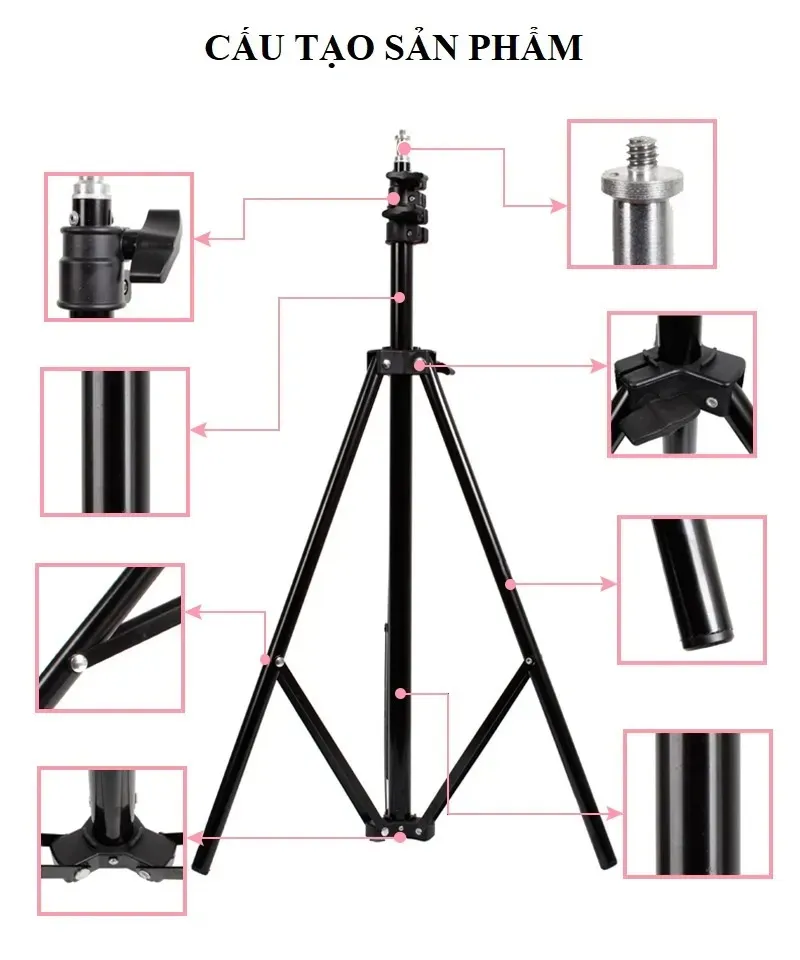 Cây live quay chụp livestream chân đứng 2m bi cầu q29 kẹp điện thoại HẠ ...