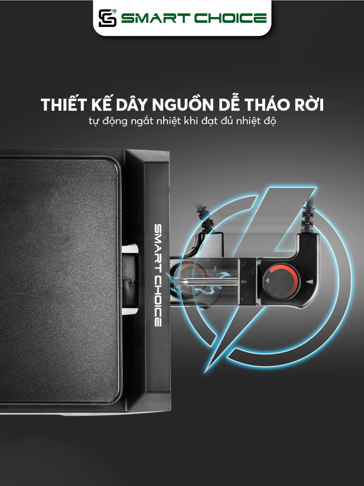 Bếp Nướng Điện SMARTCHOICE SCG-ND 1800W Chống Dính Kháng Khuẩn, Nóng Nhanh, Khay Tháo Rời ...