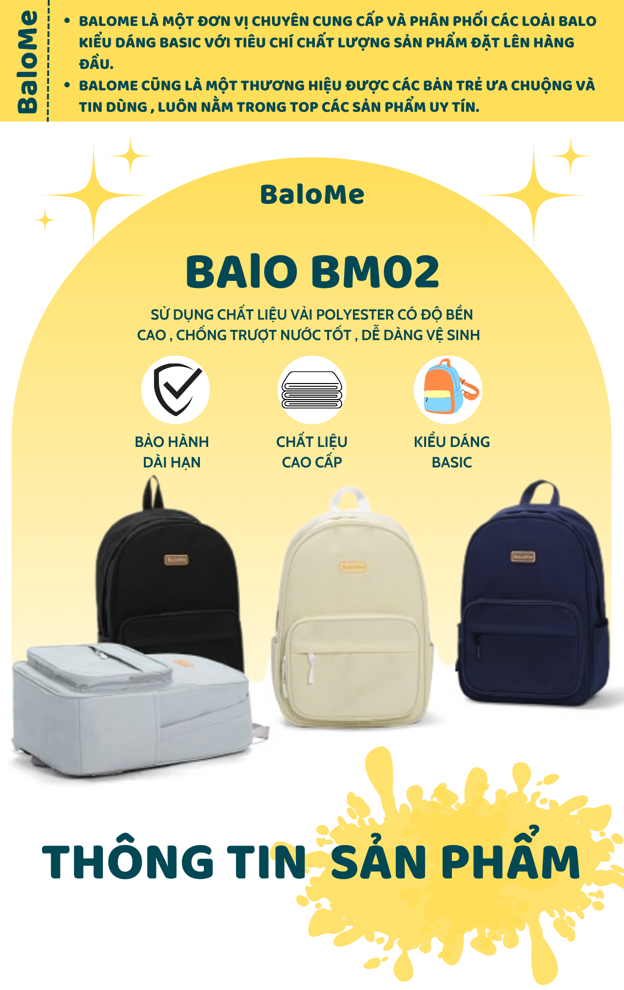 Balo Cao Cấp Đi Học Nam Nữ thương hiệu BaloMe, Balo Thời Trang Nam Nữ ...