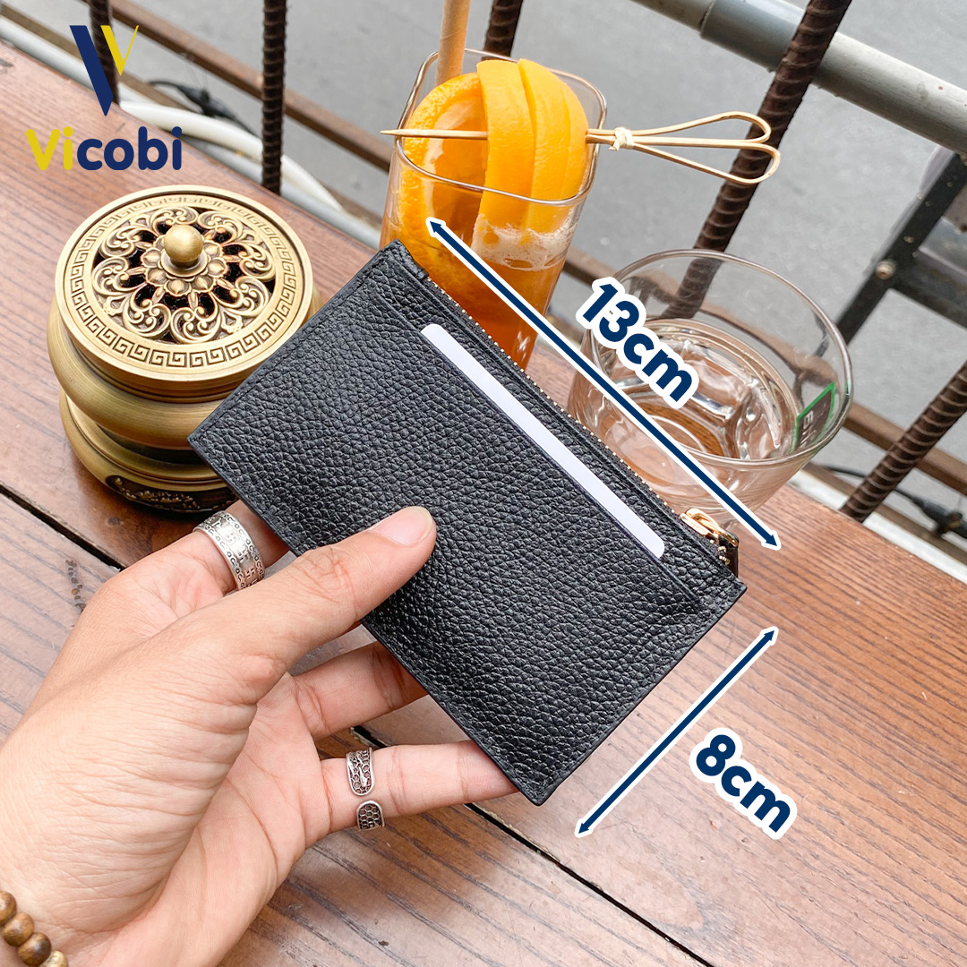 Ví đựng thẻ da bò Nina Vicobi M4, bóp tiền mini nhỏ gọn card holder ...