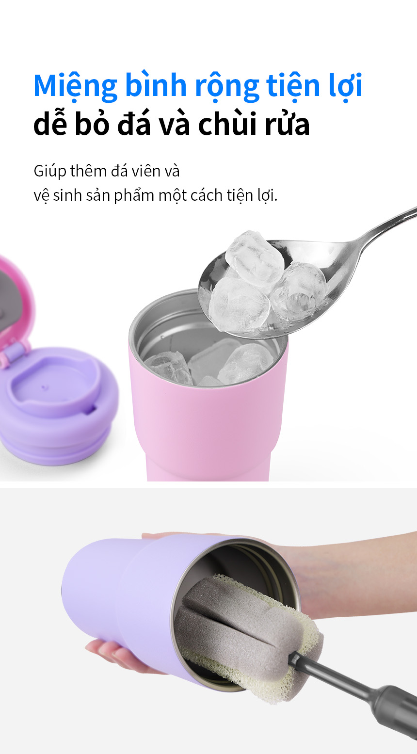 Bình giữ nhiệt Lock&Lock Daily Macaron Tumbler LHC3292 480ml thép không gỉ 316L | Shopee Việt Nam