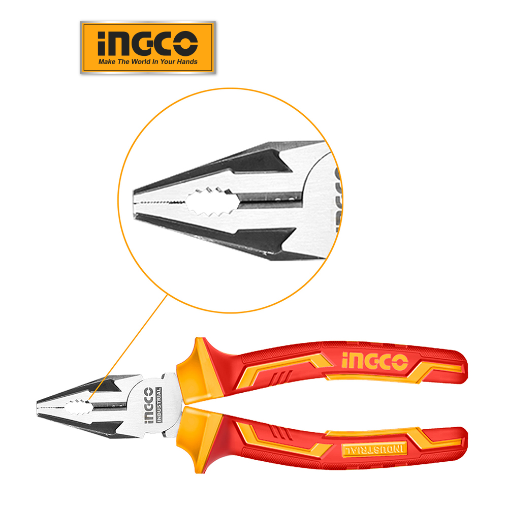 Kìm Cách Điện INGCO Kìm răng cách điện HICP28168 /Kìm mũi nhọn ...